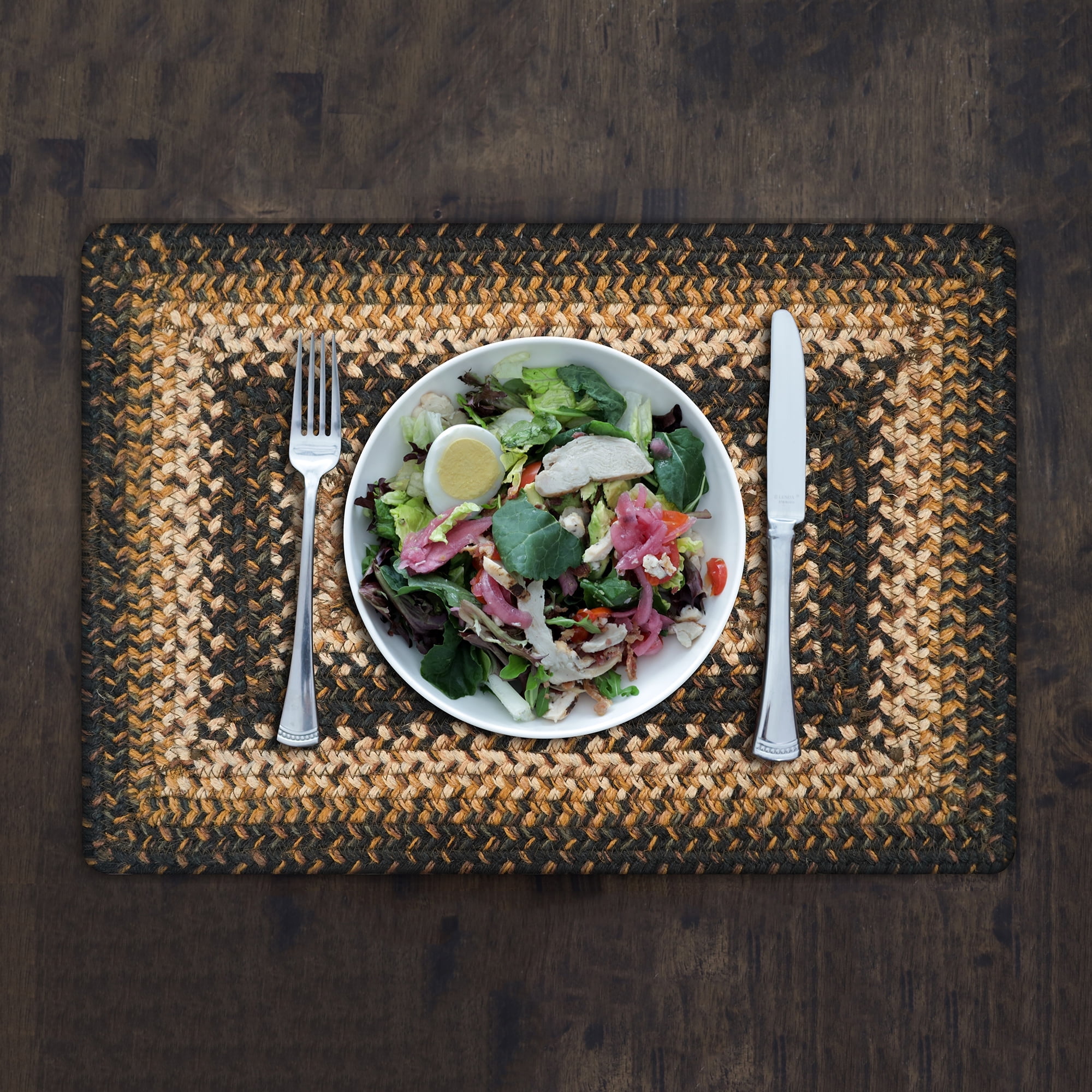 Homespice Kilimanjaro Jute Table Mat 10x15" (Set of 4) Placemat For ...