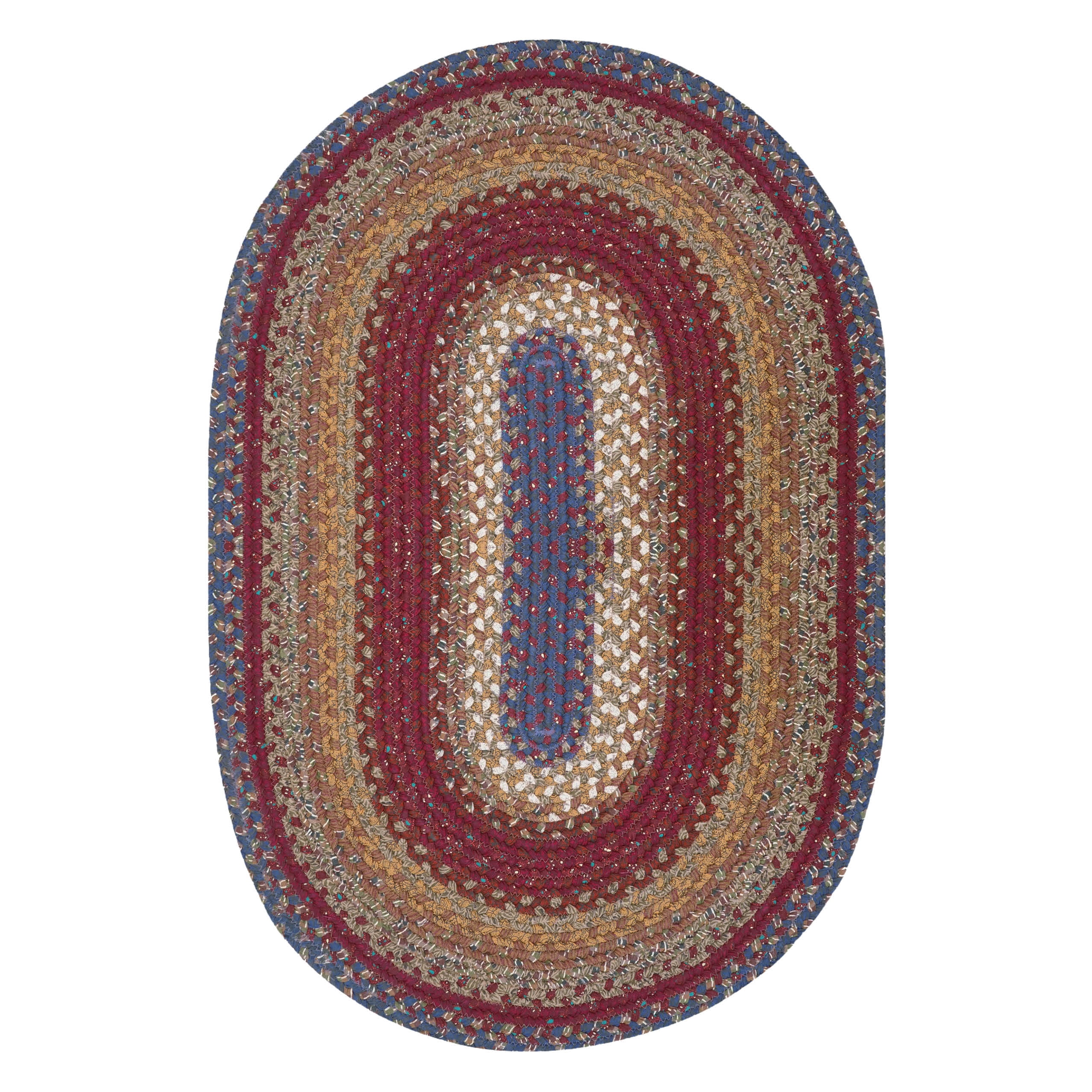 Homespice - Log Cabin Step Luxury Cotton Braided Rug, Ideal as a Rustic ...