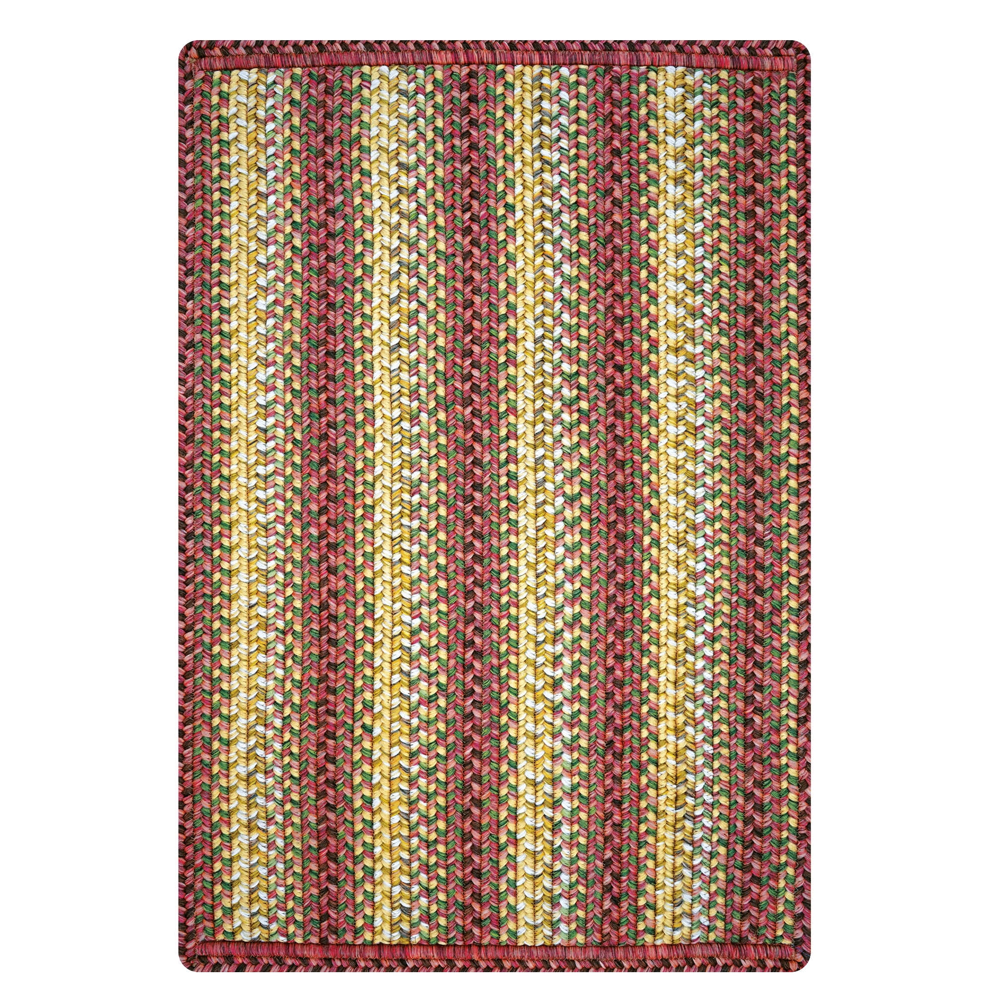 Homespice Madrid 20x30" Red Braided Doormat, Washable Rug for Kitchen ...