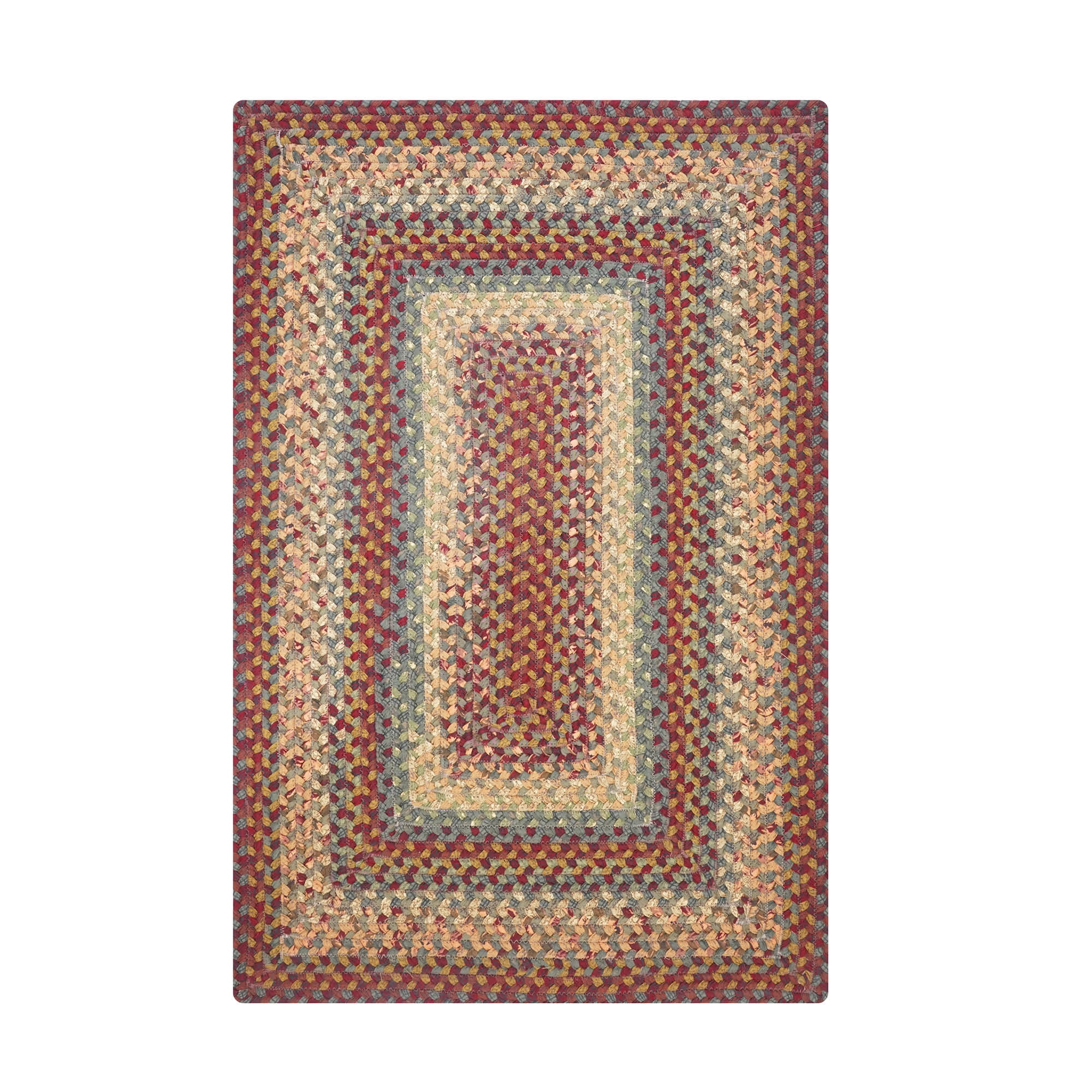 Homespice Neverland Reversible Red Cotton Rug 20" x 30" Rect. Braided ...