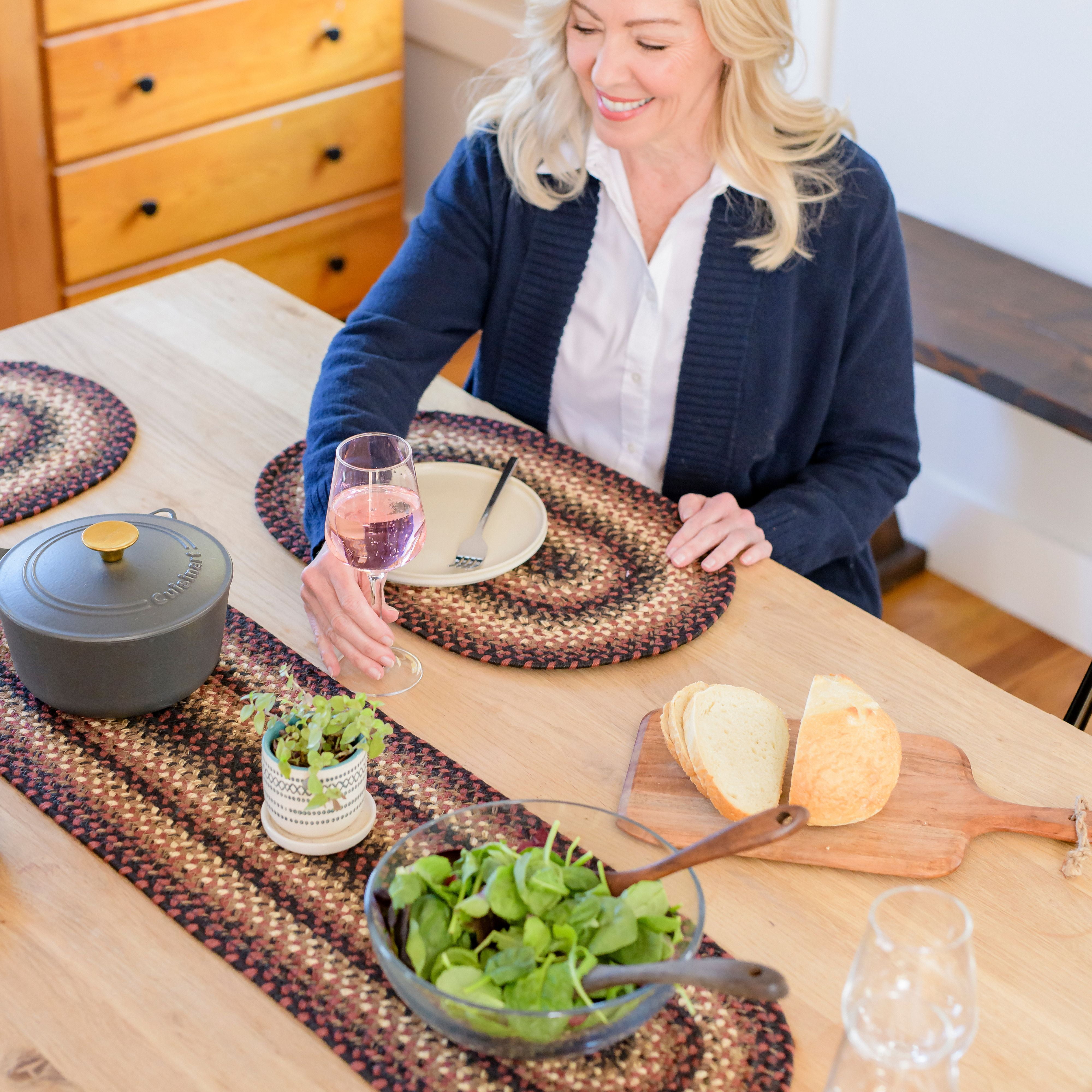 Homespice - Prescott Oval Table Runner, a Perfect Textured Table Runner ...