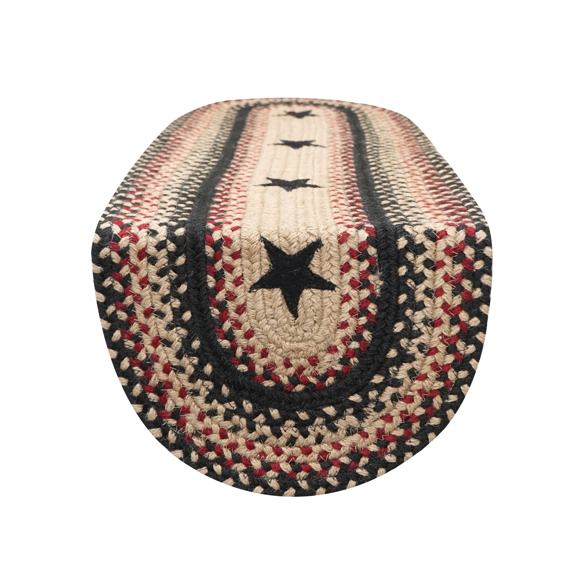 Homespice - Primitive Star Gloucester Long Table Runner, an Oval ...