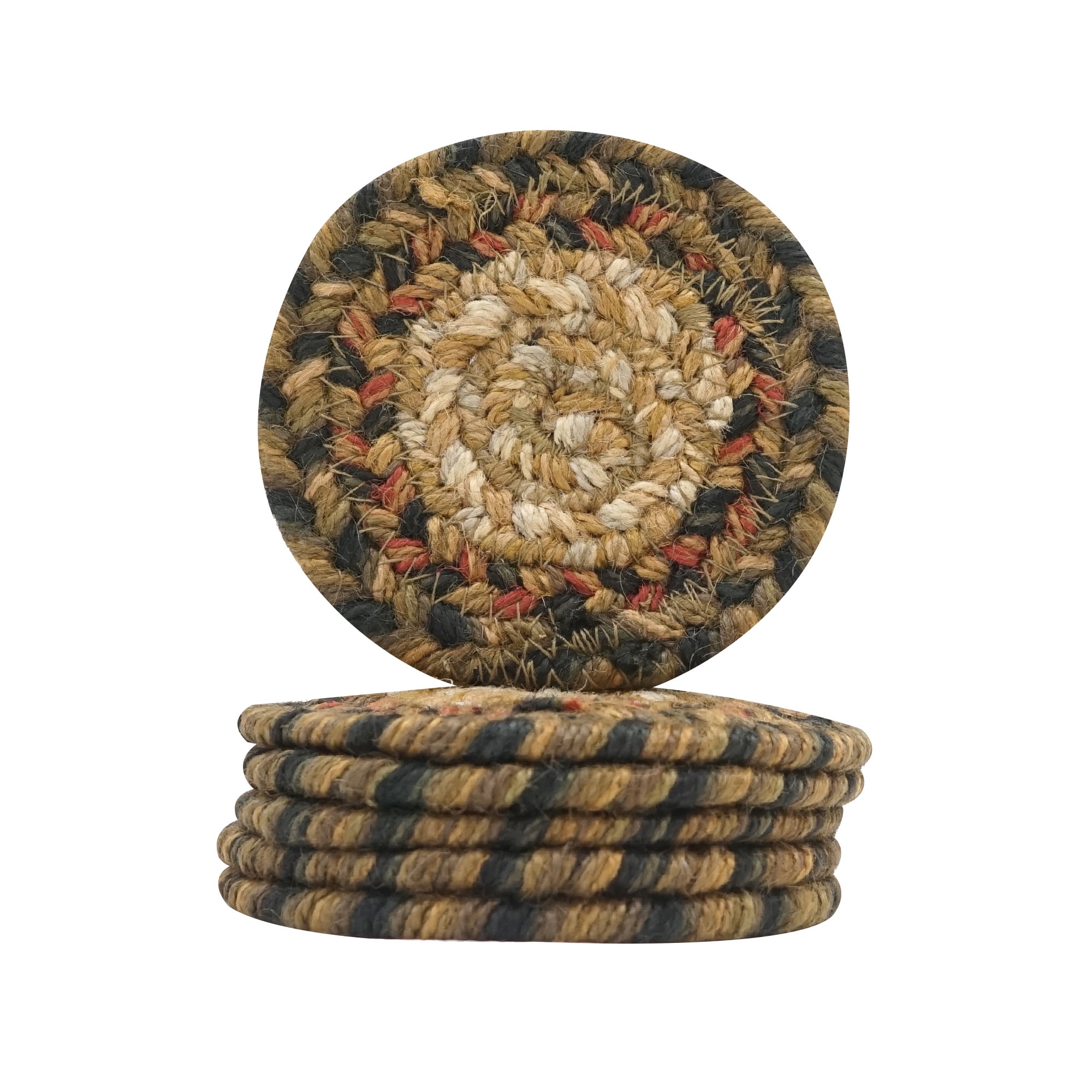 Homespice Russett 4" ( Set of 6 ) Beige Coaster Primitive Handmade ...