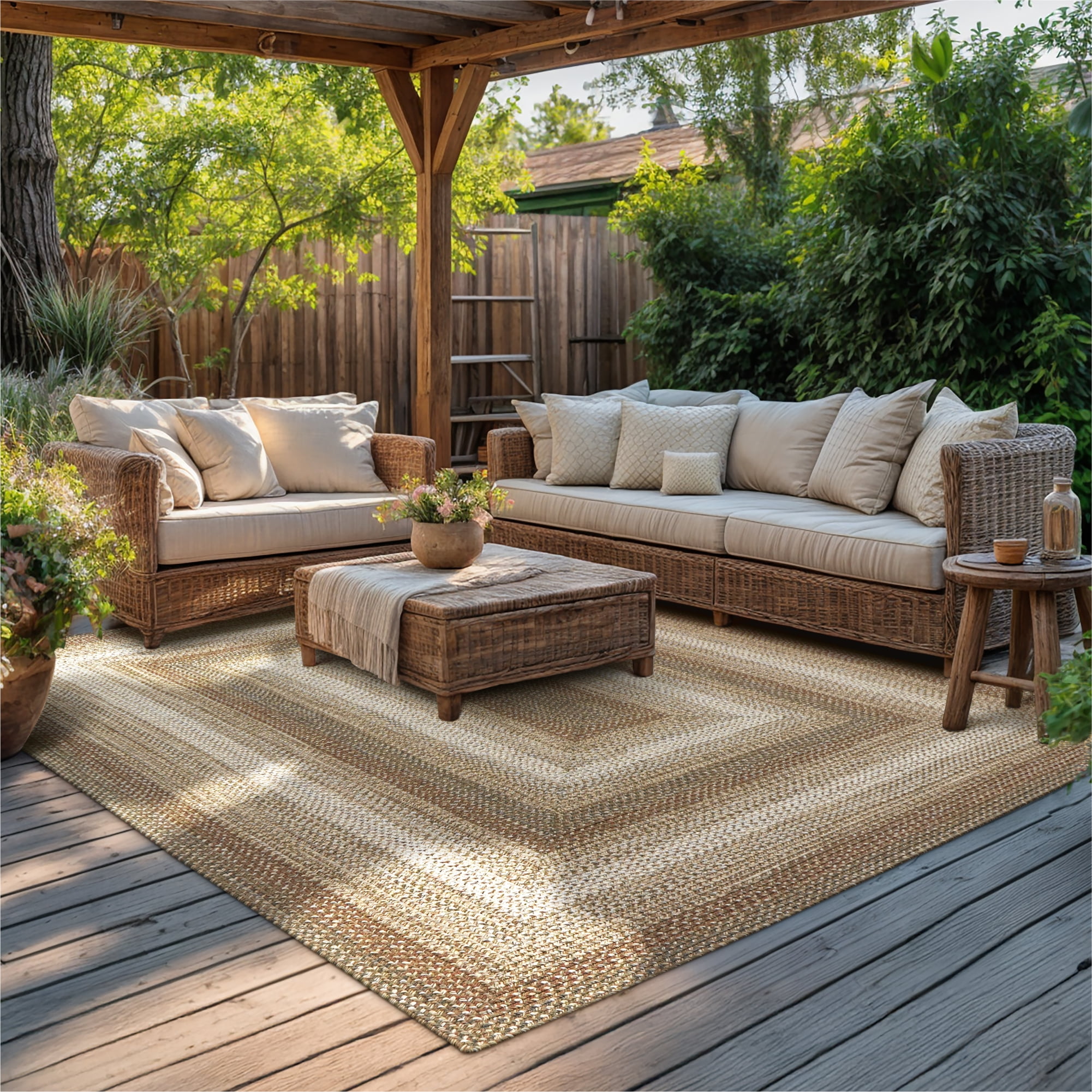 Homespice Wildwood Washable 8x10' Rug For Living Room, Bedroom Rug and ...