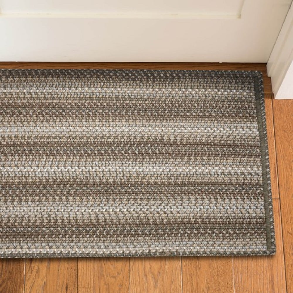 Homespice Woodgrain Ultra Durable Braided Doormat for Kitchen, Entryway ...