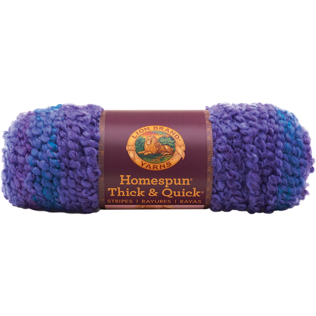Homespun Thick & Quick Yarn-Violet Stripes, Pk 3, Lion Brand - Walmart.com