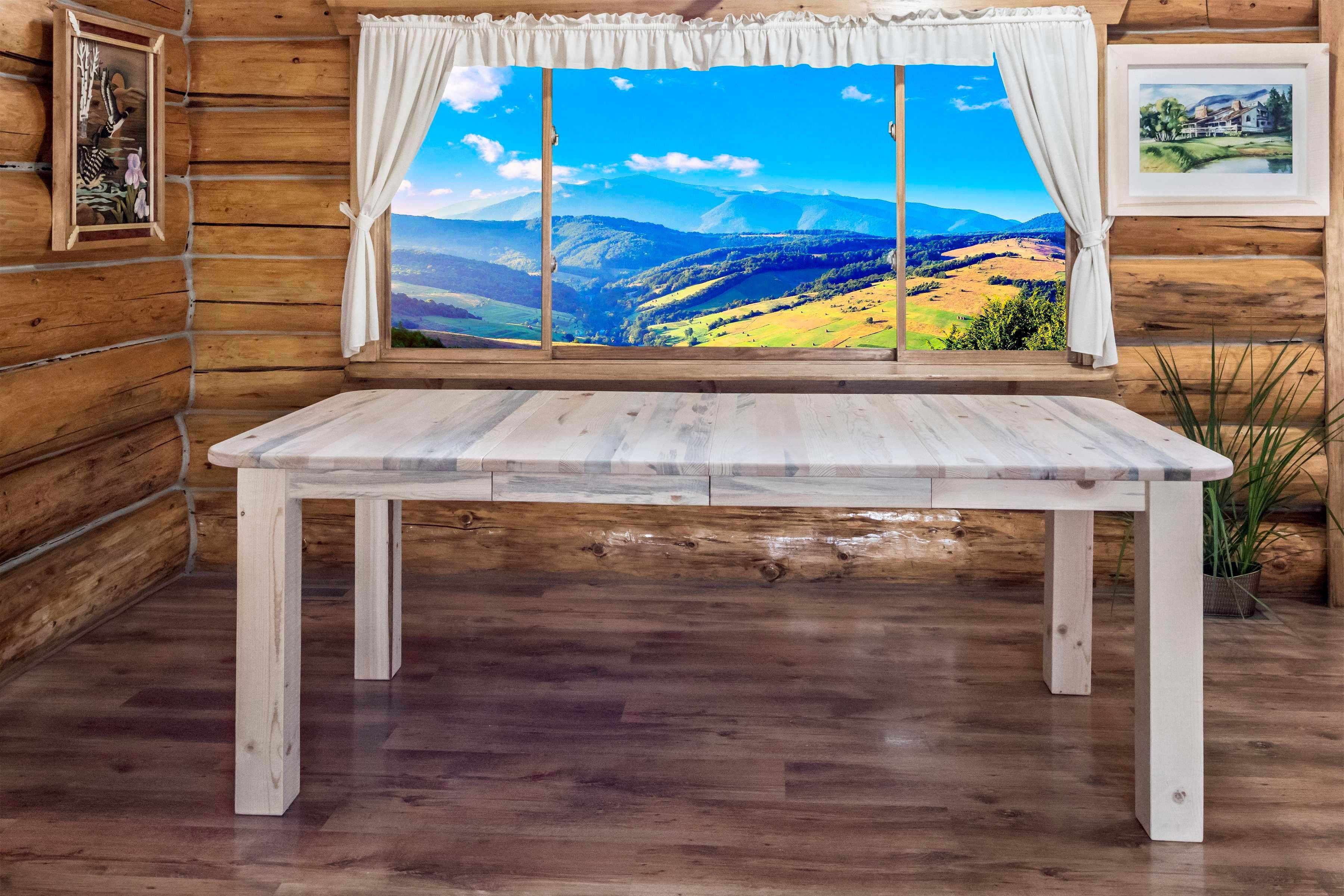 Homestead Collection 4 Post Dining Table w/ Two 18" Leaves, Ready to ...
