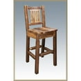 Homestead Collection Counter Height Barstool with Back, Stain & Lacquer ...