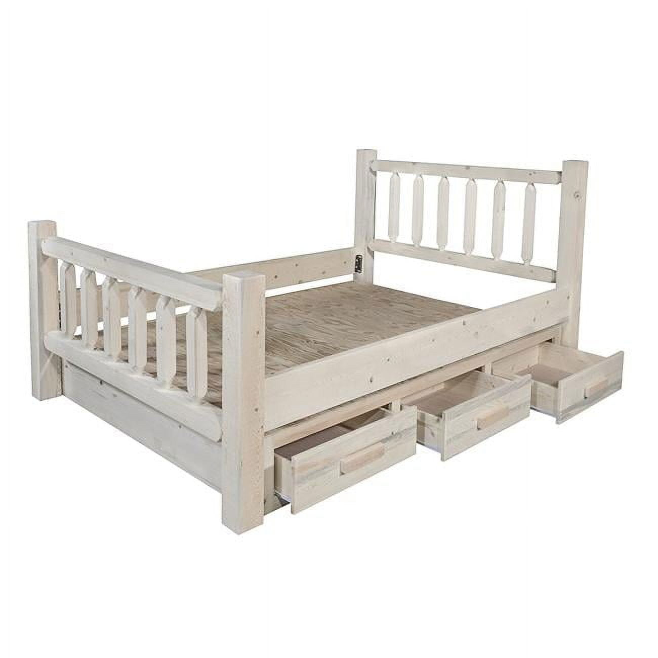 Homestead Collection Full Bed w/ Storage, Clear Lacquer Finish ...