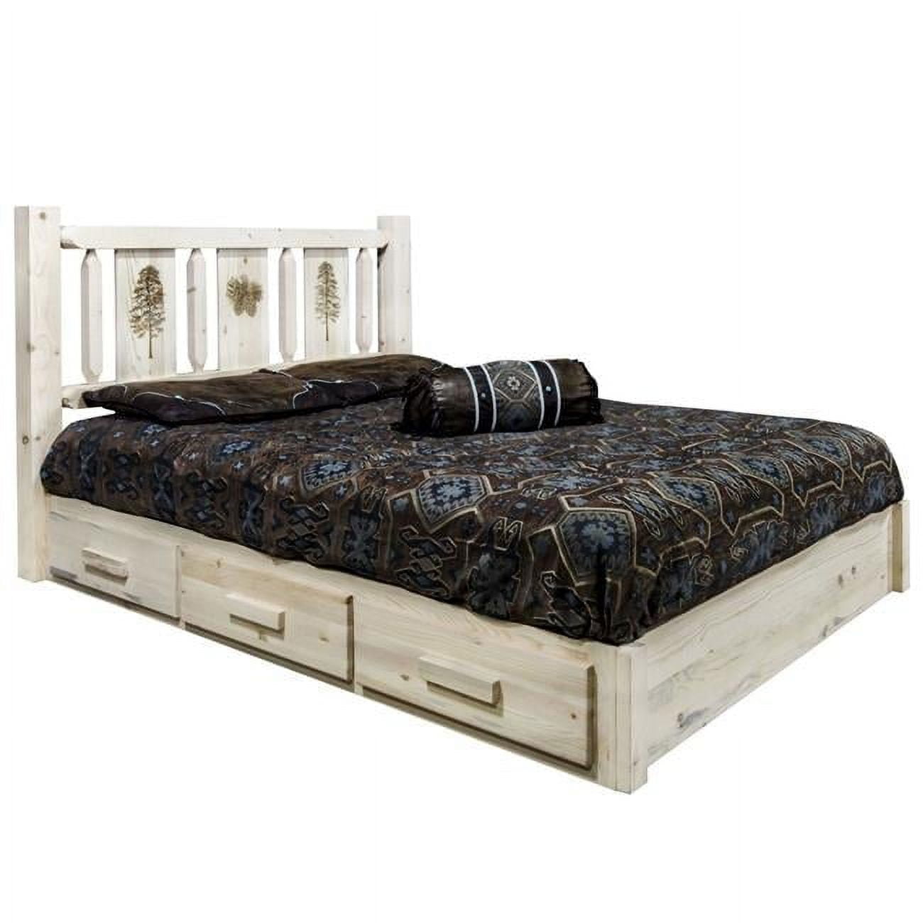 Homestead Collection Platform Bed w/ Storage, California King w/ Laser ...