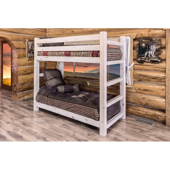 Homestead Collection Twin over Twin Bunk Bed, Ready to Finish - Walmart.com