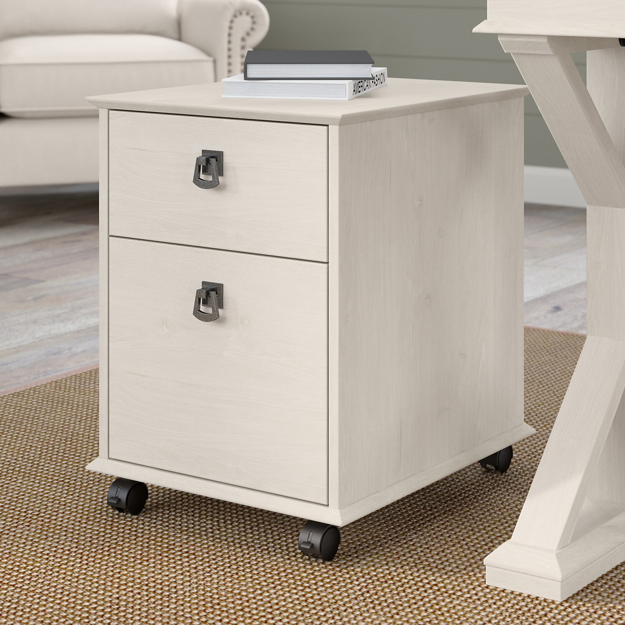 Free Shipping! Homestead Farmhouse Mobile File Cabinet in Linen White ...