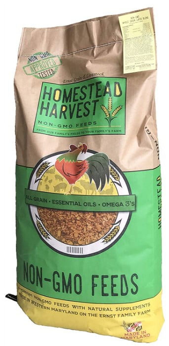 Homestead Harvest Non-GMO Poultry Food, Whole Grain Layer Blend for ...