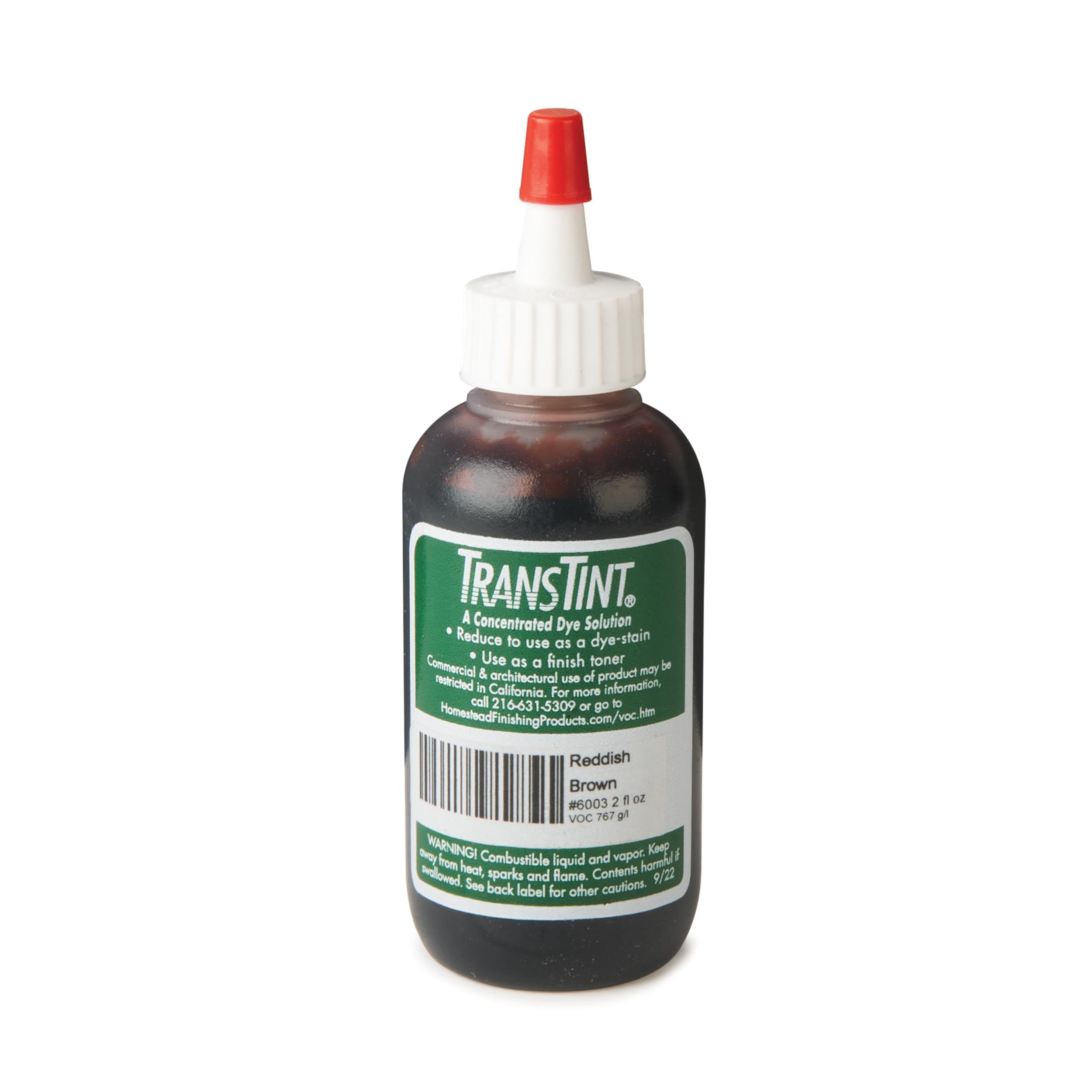Homestead Transtint Dye - Versatile Reddish Brown Stain - 2oz, Mixable ...