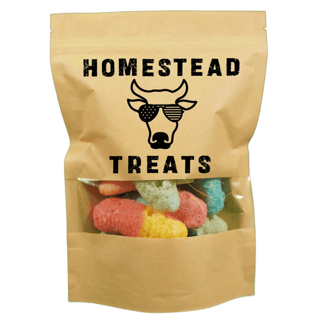 Homestead Treats Freeze-Dried Sour Gummy Worms - Fruity Flavor - Soft ...