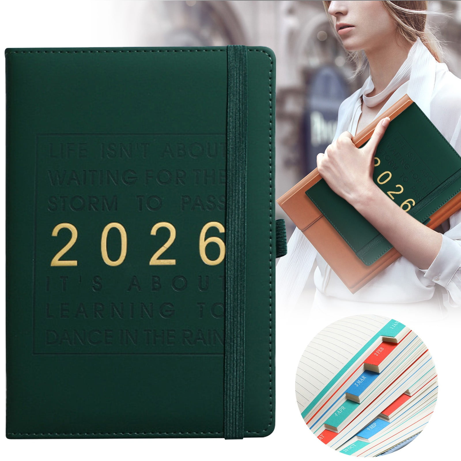 Homesteed 2026 Daily Planner A5 Leather Hardcover Organizer One Page ...