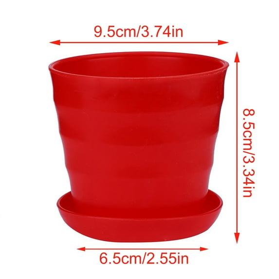 Homesteed Colorful Plastic Flower Pot Small Plant Planter Indoor ...