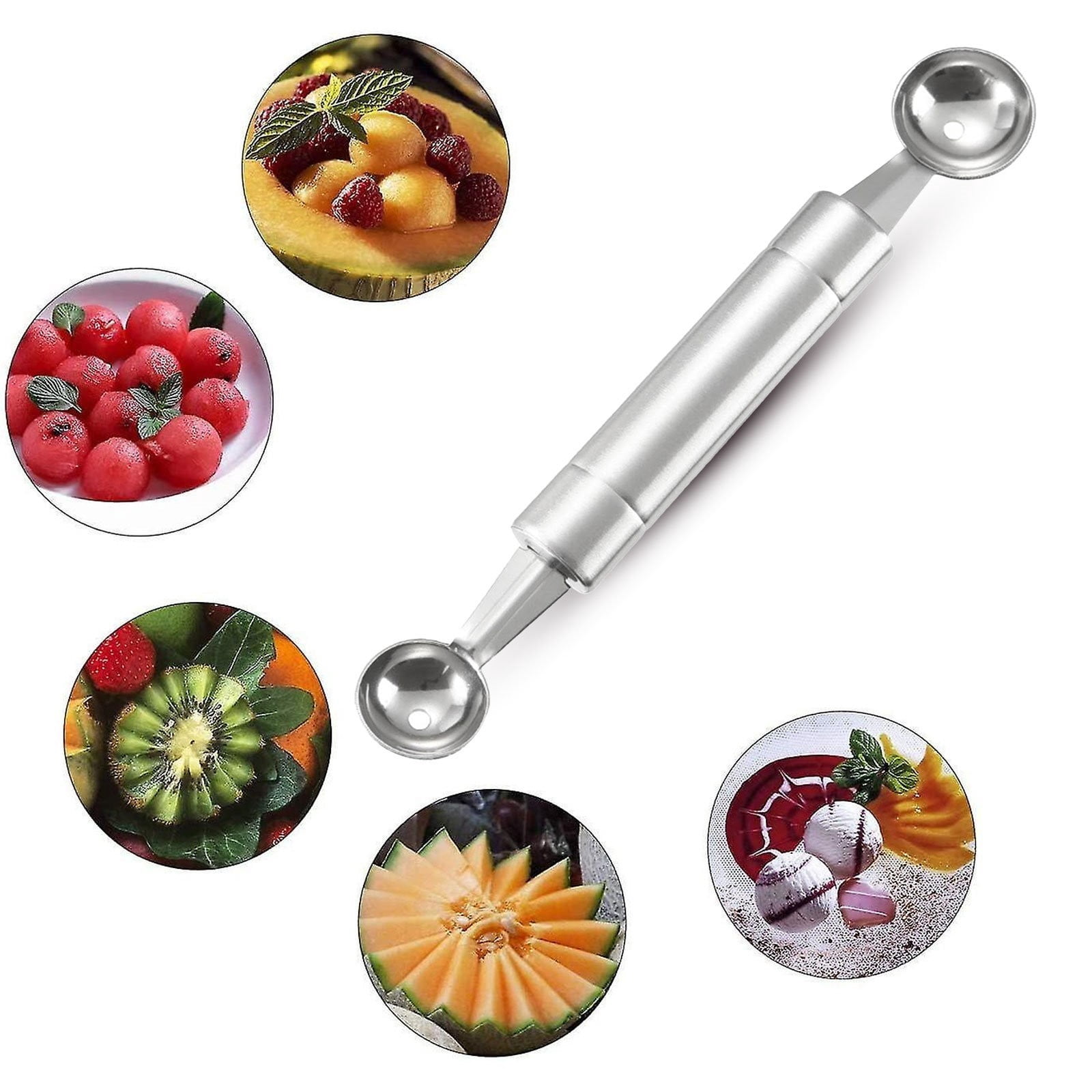 Homesteed Fruit Cutter Melon Baller Scoop and Fruit Carving Tools for ...