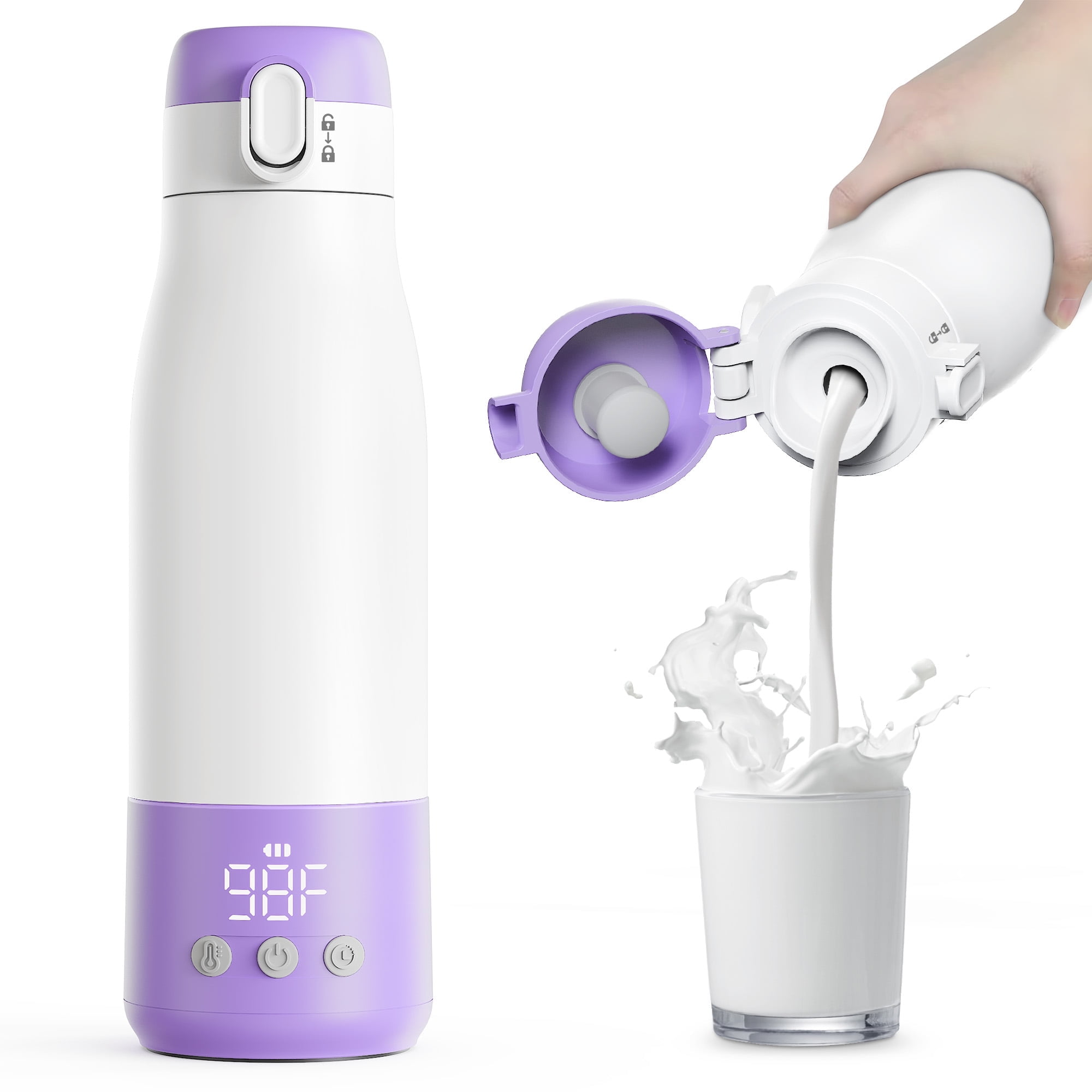 Homester Portable Bottle Warmer with Super Fast Charging and Cordless ...