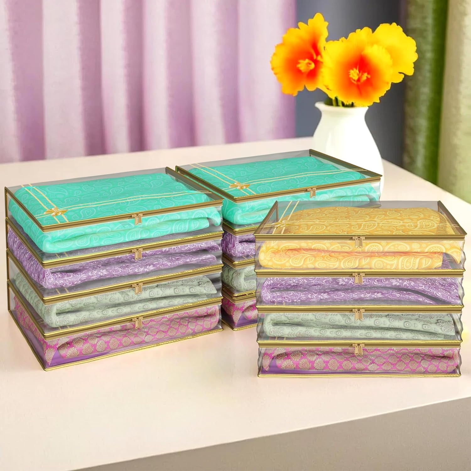 Homestic Saree Cover Clothes Storage Bag Suit Packing Cover Cloth ...