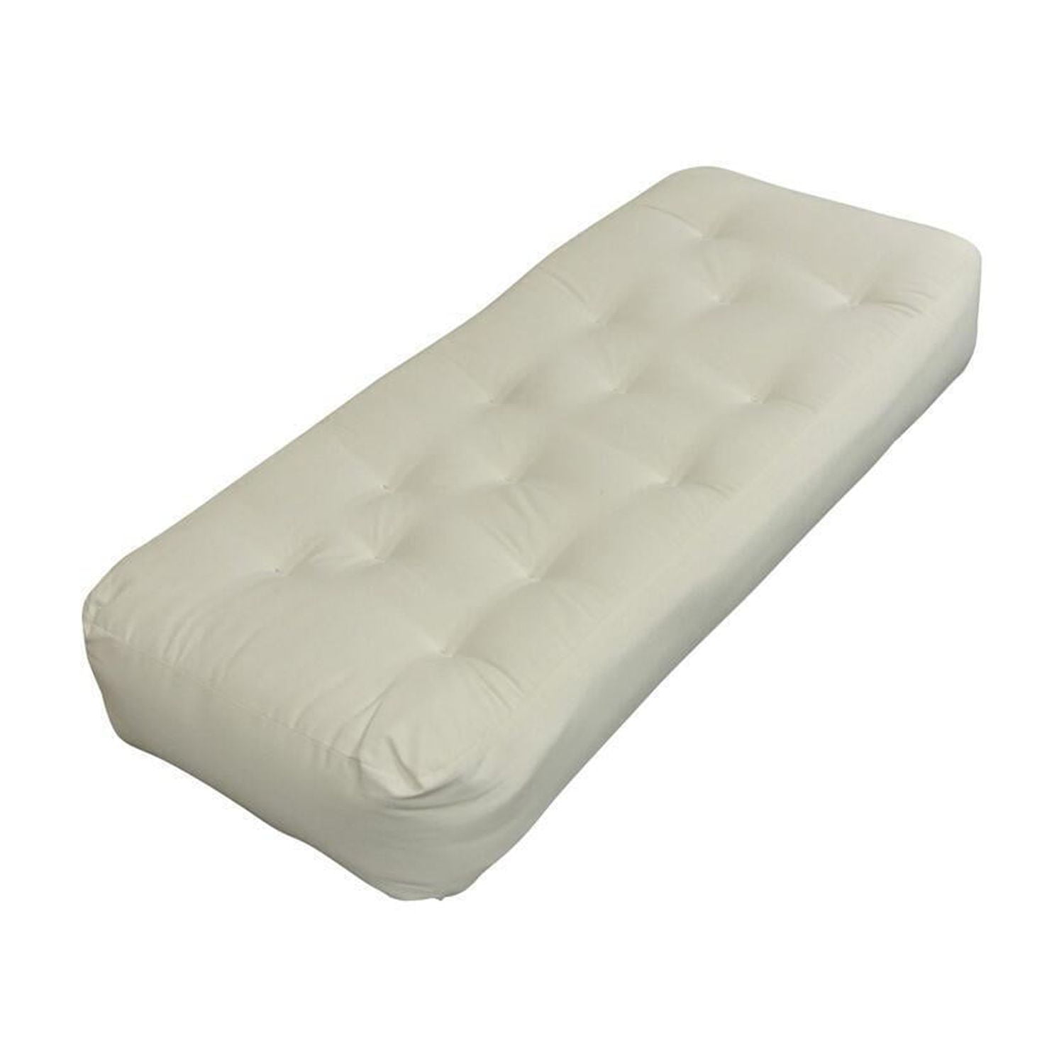 Homestock 6" Country Cottage 21X54 Loveseat Ottoman Natural Futon ...