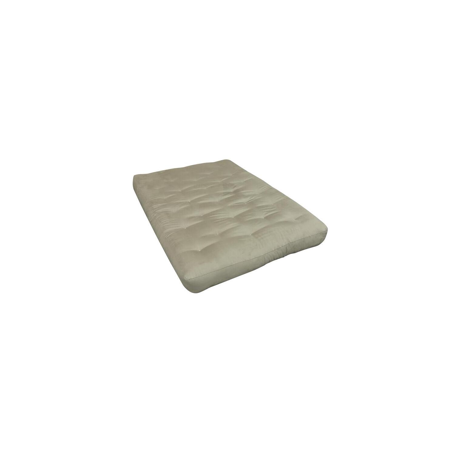 Homestock 6" Nordic Haven 21X39 Twin Loveseat Ottoman Tan Microfiber ...