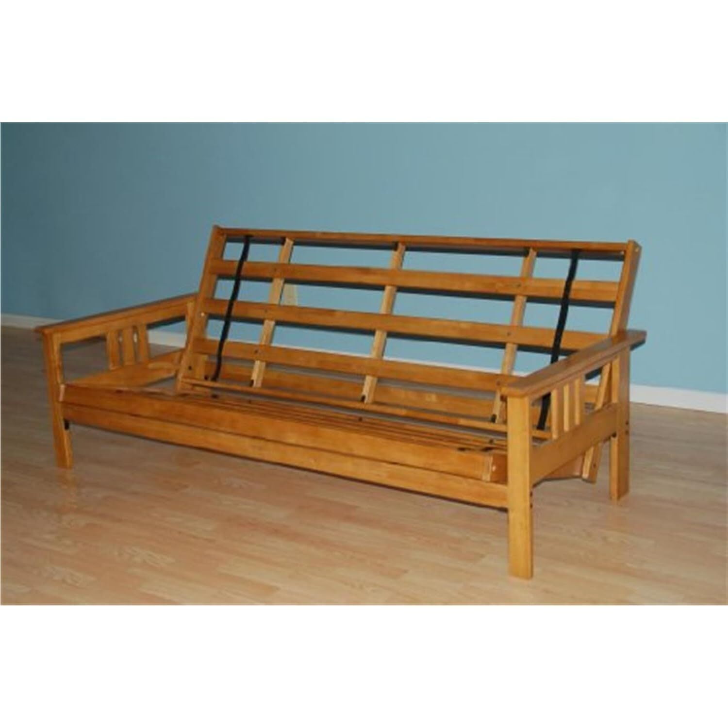 Homestock African Artifacts Full Size Futon Frame Set with Mattress ...