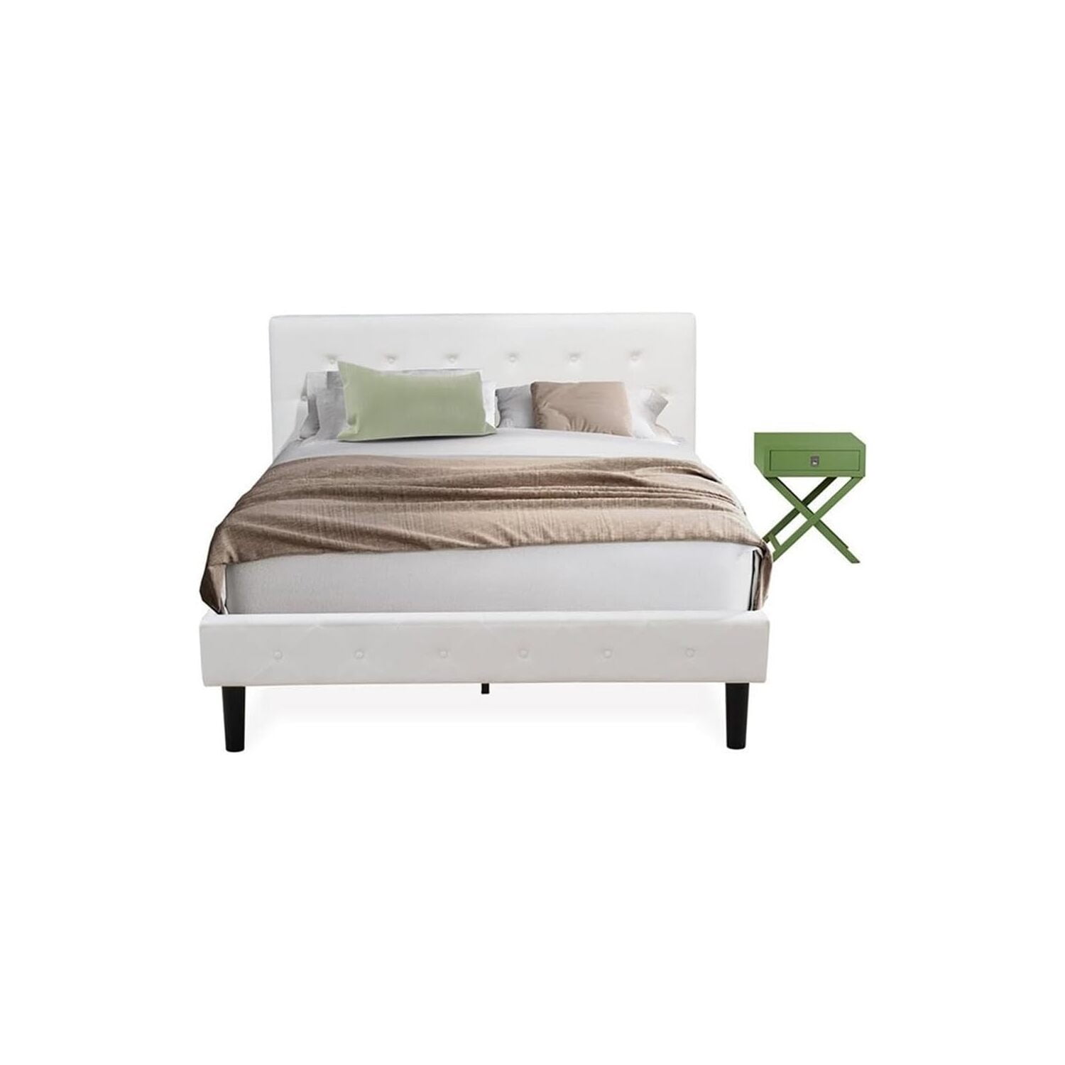 Homestock African Artistry 2 Piece Bedroom Set - Button Tufted Platform ...