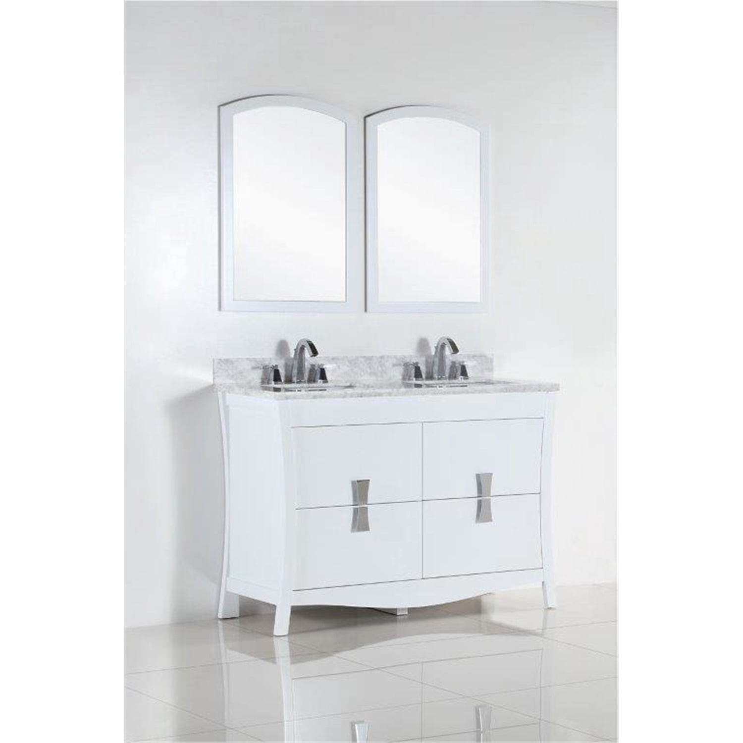 Homestock Antique Ambiance Double Sink Vanity With Black Galaxy Top ...
