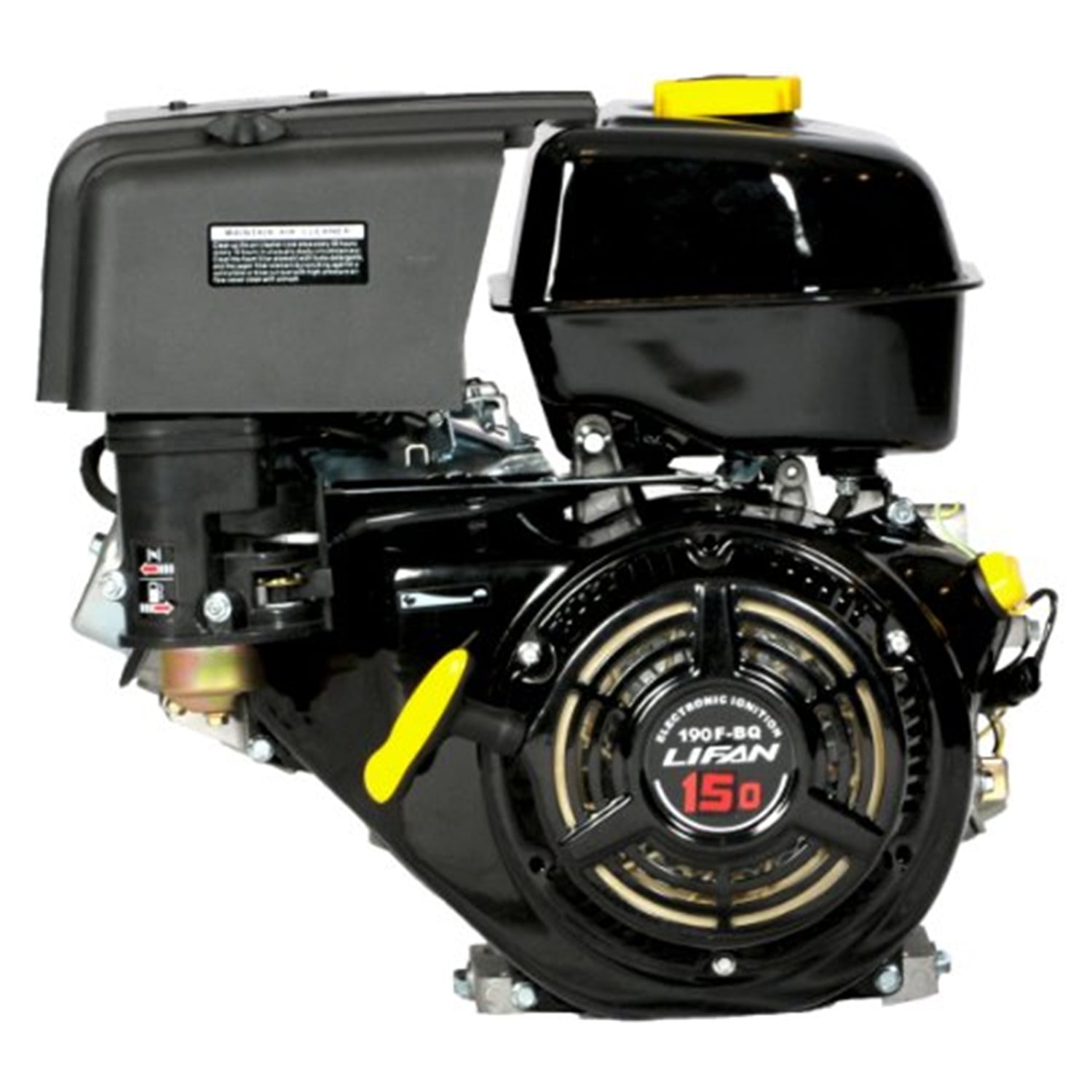 15HP Horizontal Shaft Engine - Electric & Recoil Start - Powerful Gas ...