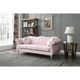 Homestock Upholstered Tufted Pink Sofa with Antique Appeal - Walmart.com