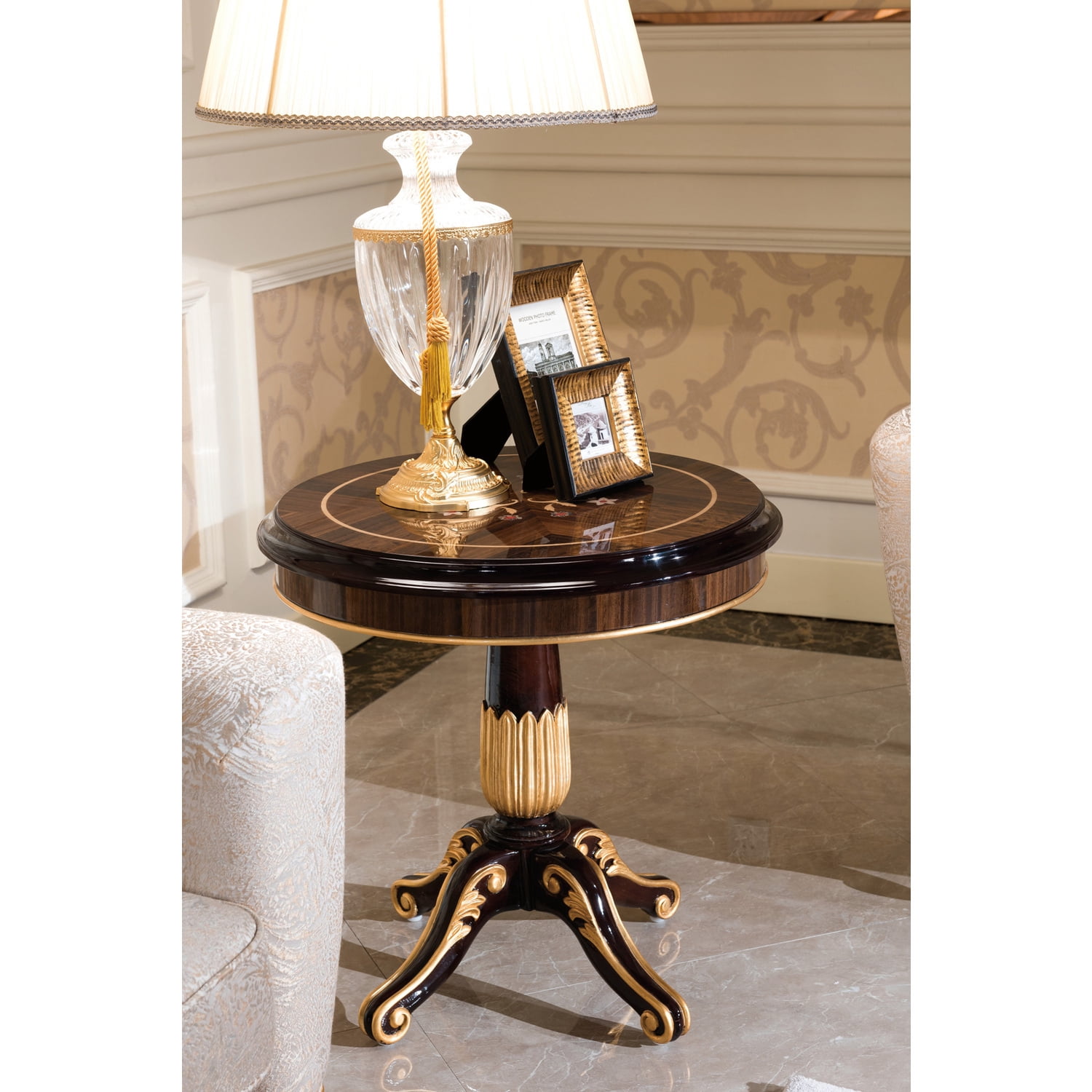 Homestock Antique E-70-1 Small Round Table - Walmart.com