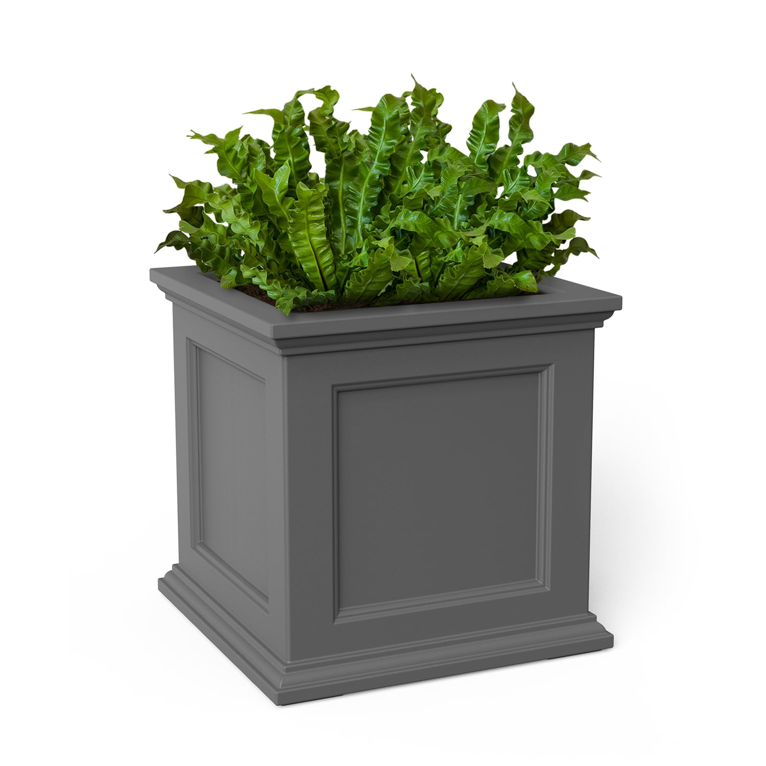 Homestock Art Nouveau Allure 20X20 Square Planter - Graphite Grey ...