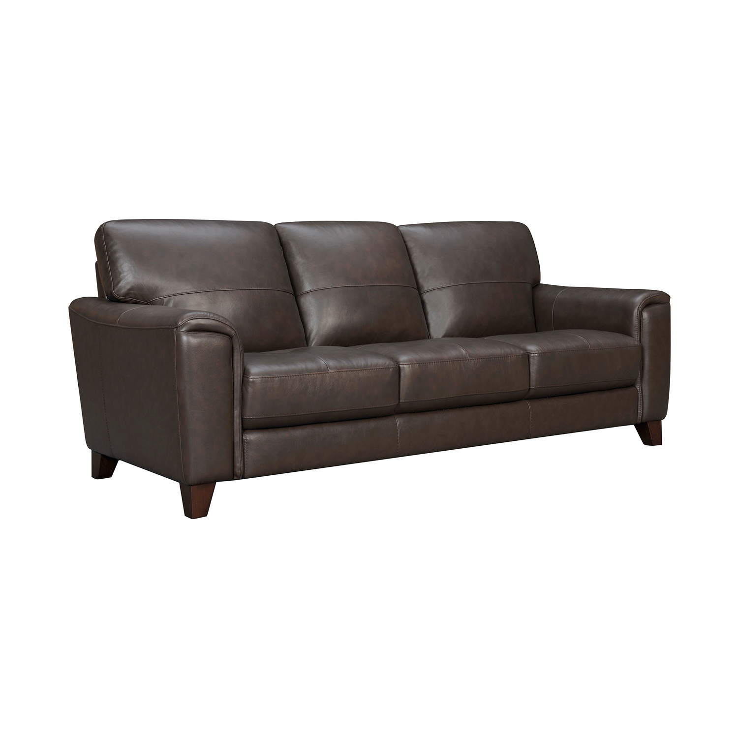 Homestock Art Nouveau Allure 87-Inch Leather Square Arm Sofa - Walmart.com