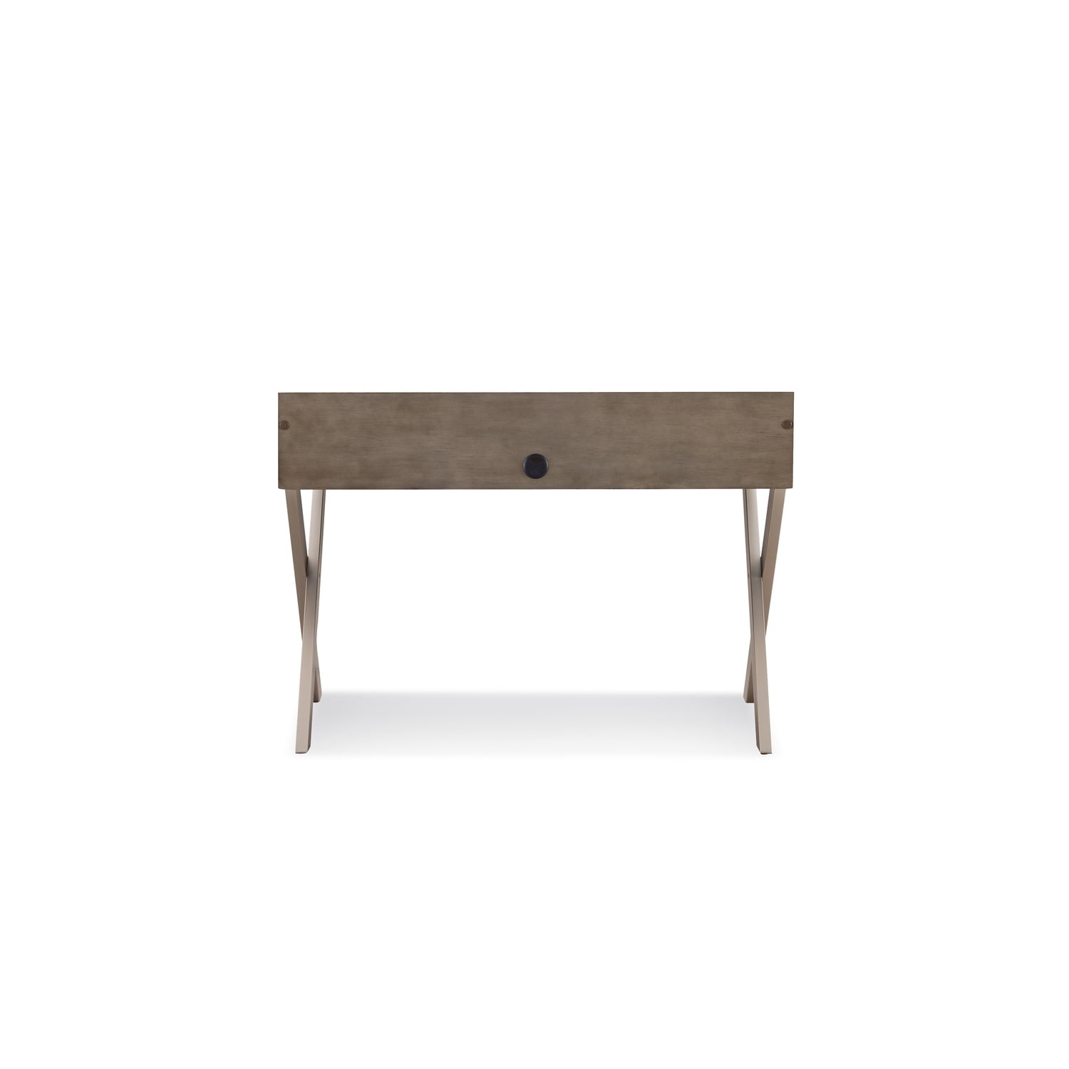 Homestock Artisanal Abode Computer Desk Made With Smoke Gray Finish On ...