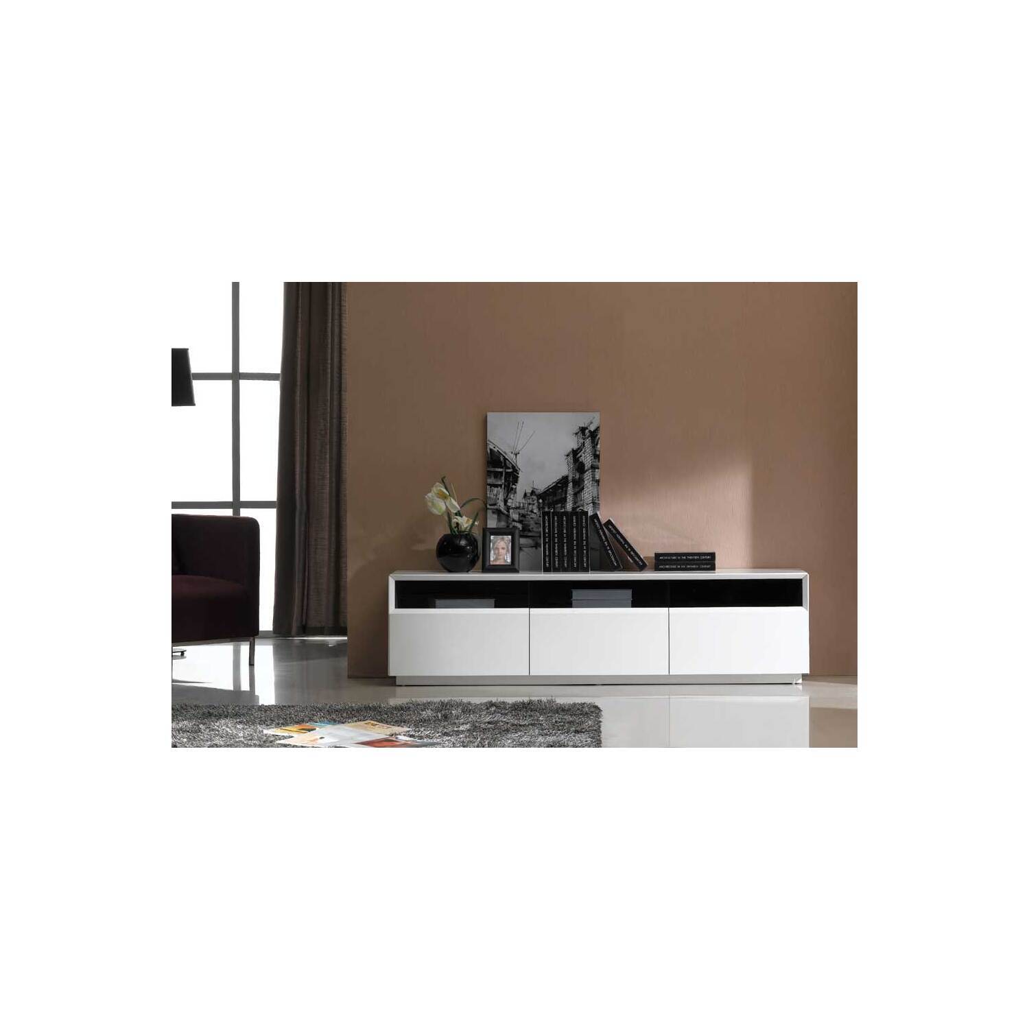 Homestock Artisanal Abode Stand 23 In White High Gloss - Walmart.com