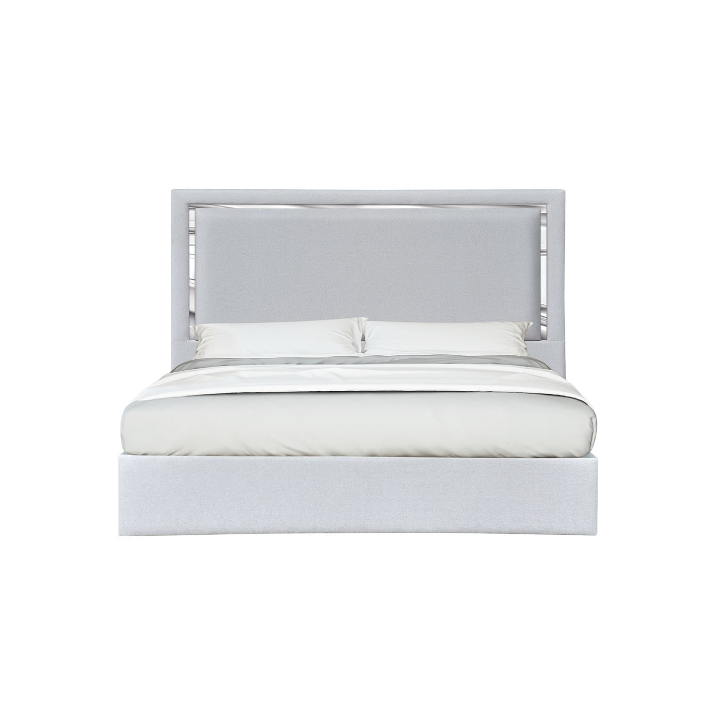 Homestock Artisanal Attic Queen Bed In Silver Grey - Walmart.com