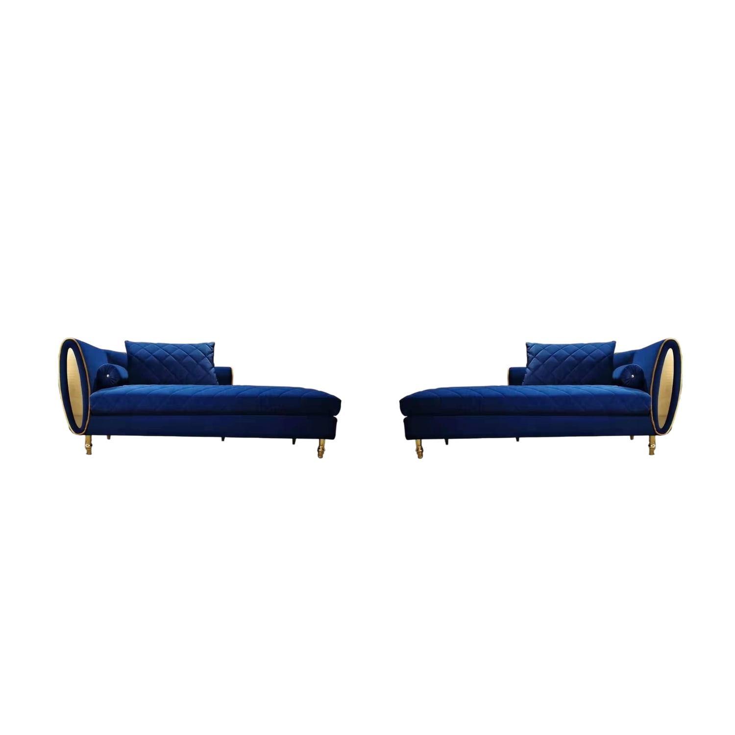 Homestock Artistic Accomplishment 809 2-Piece Blue Chaise Lounge Set ...