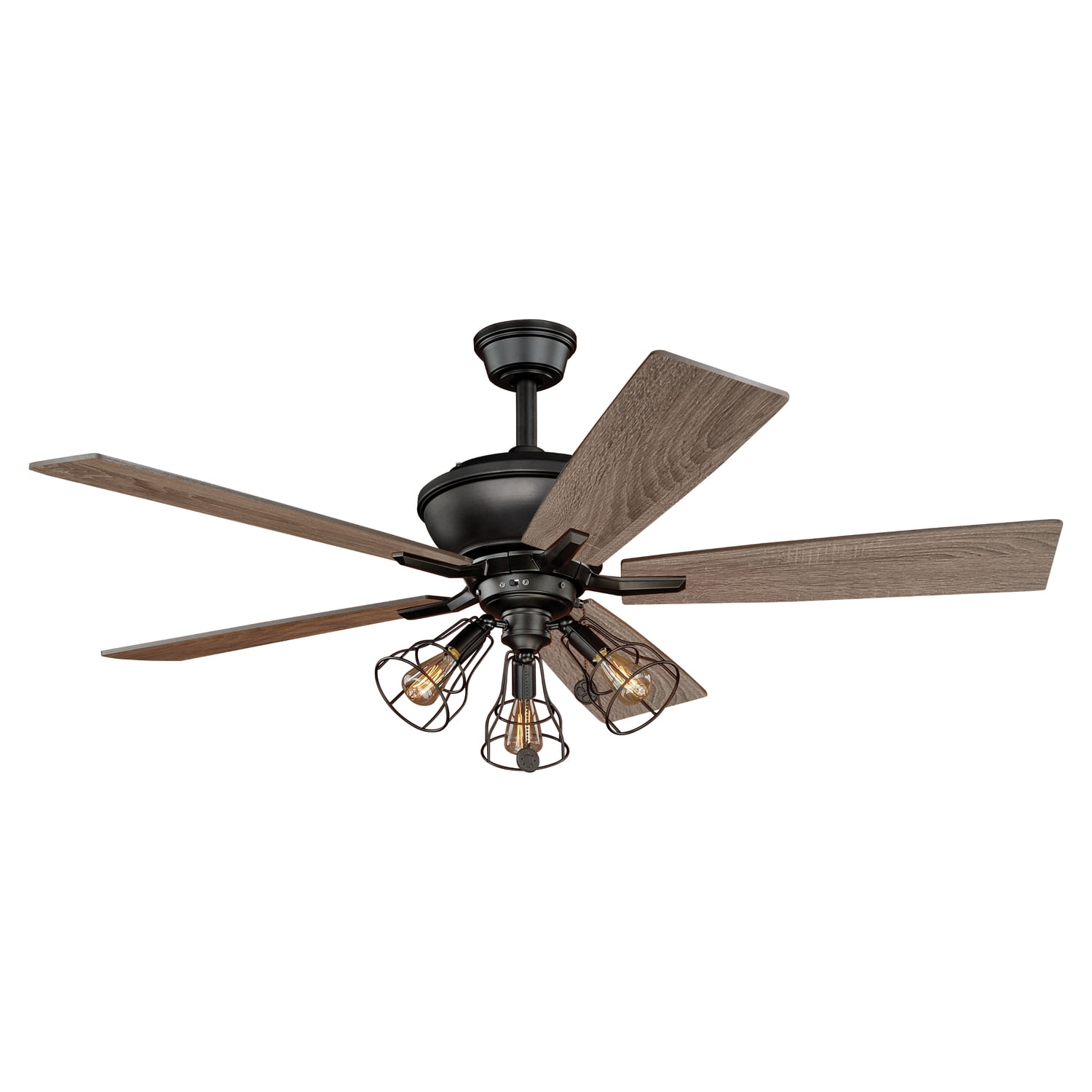 Homestock Asian Aesthetics Industrial 52 Inch Bronze Ceiling Fan With ...