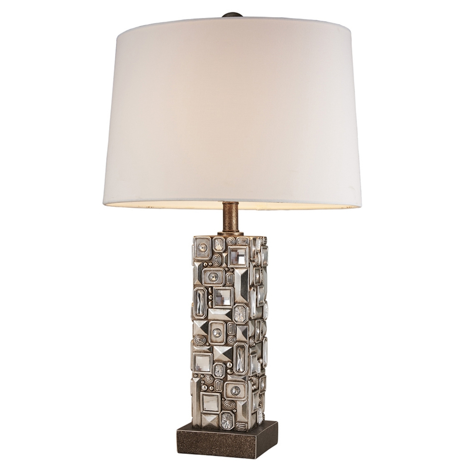 Modern Table Lamp Tall Mirror Accent Lamp Gold Bronze Finish 28" Sierra ...