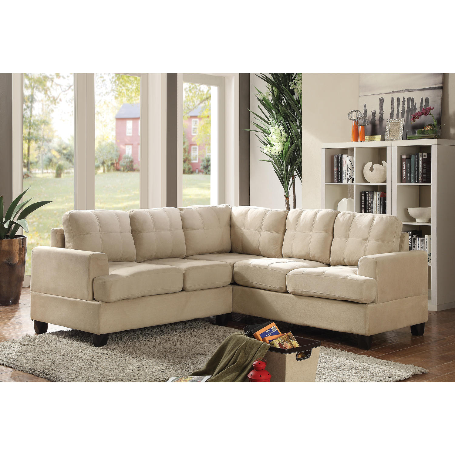 Sectional Sofa Vanilla Homestock Modern Compact Seating for Apartments ...