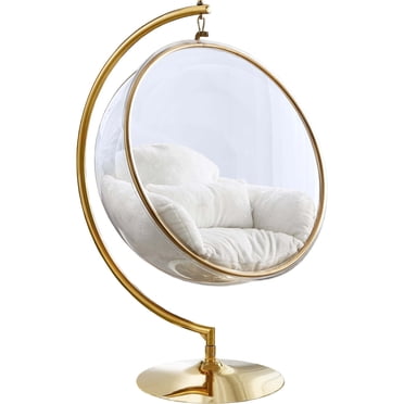 SK CHUMRA Indoor Use, Gold Finish Bubble Chair, Acrylic Swing with ...