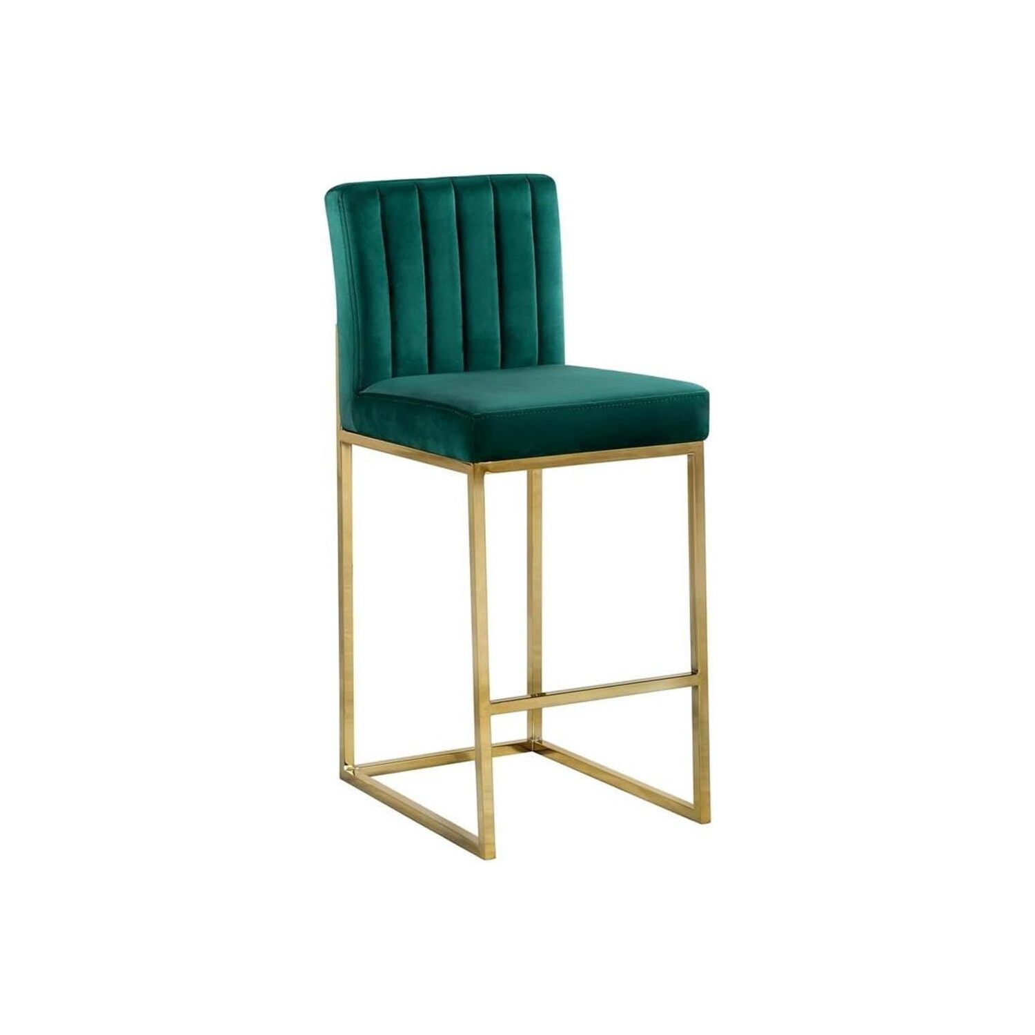 Homestock Beachy Boho Green Velvet Stool - Walmart.com