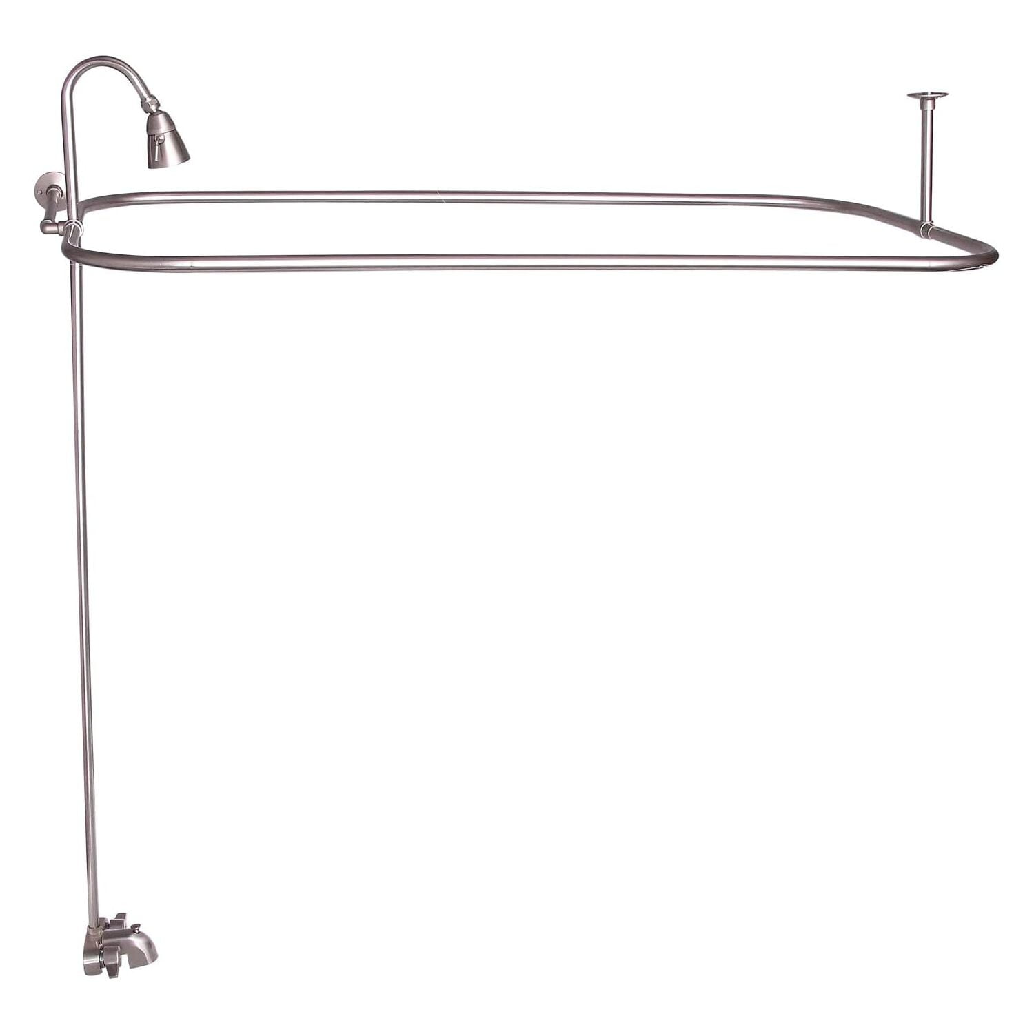 Homestock Bohemian Bliss Wall Mounted Rectangular Shower Rod For Cast ...