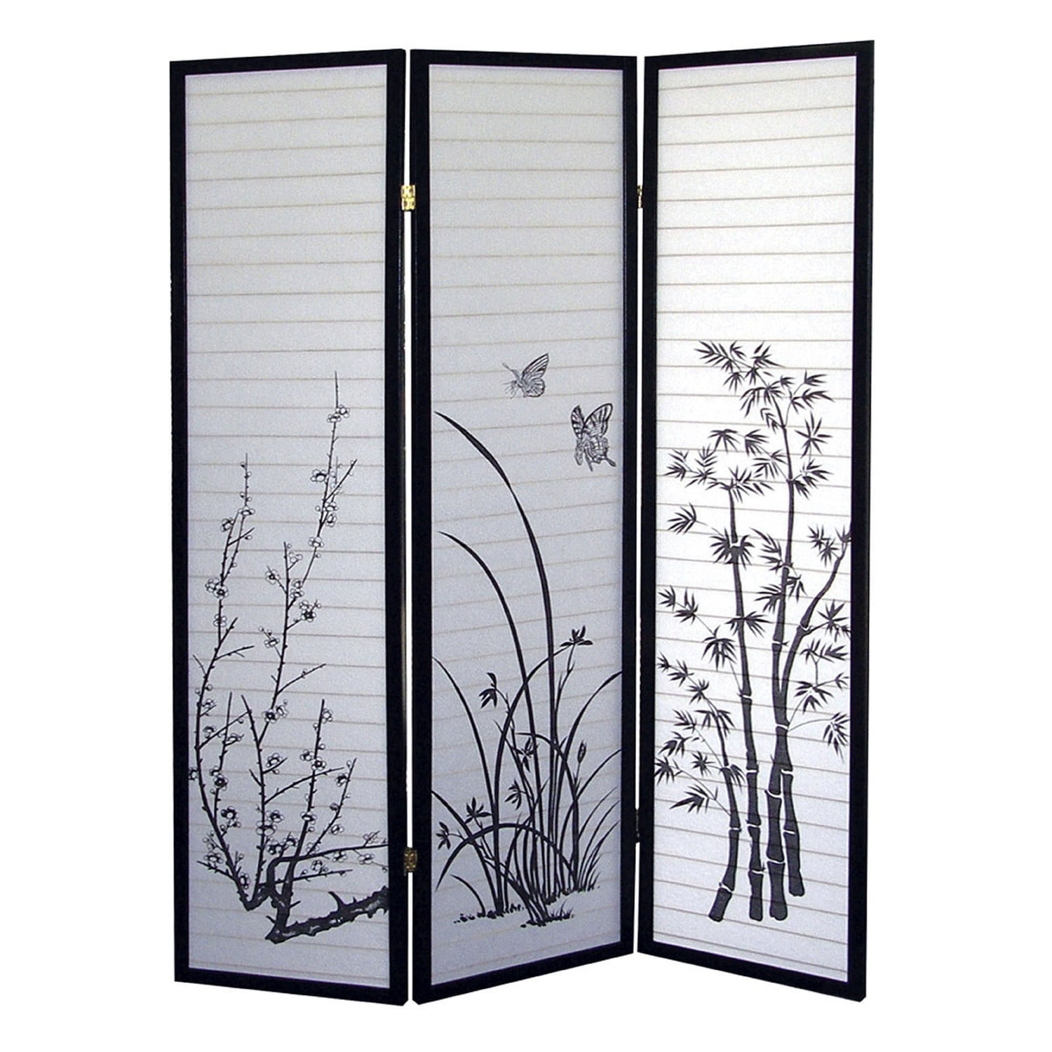 Boho Room Divider 4-Panel - Floral Screen Privacy Screen, Home Decor ...