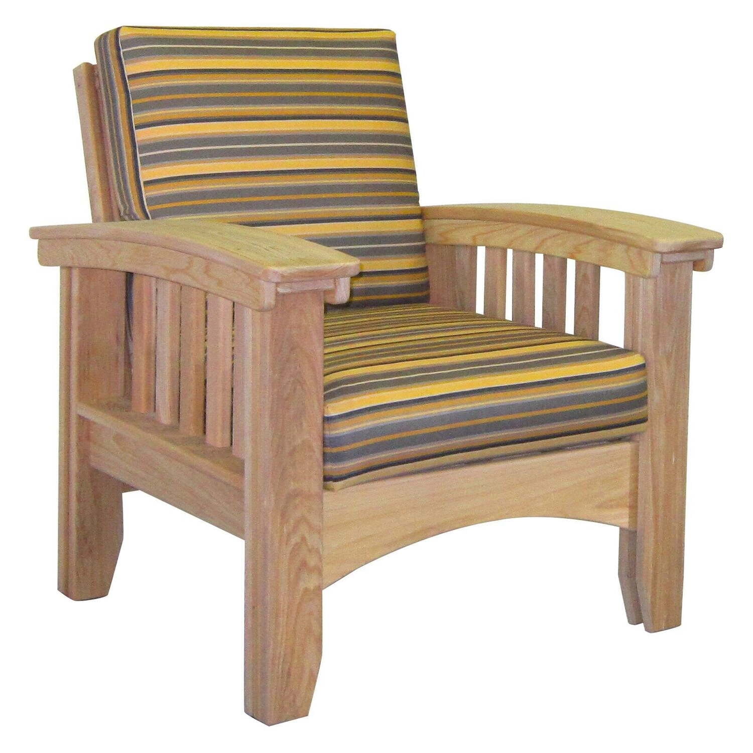 Mission Style Chair - Classic Wooden Accent Chair - Indoor Outdoor ...