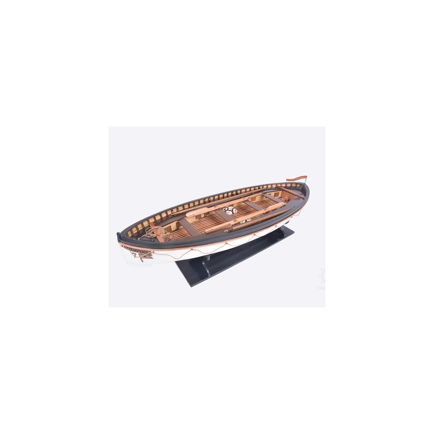 Homestock Coastal Charm Titanic Lifeboat Model With Materials, 22.5"L X ...