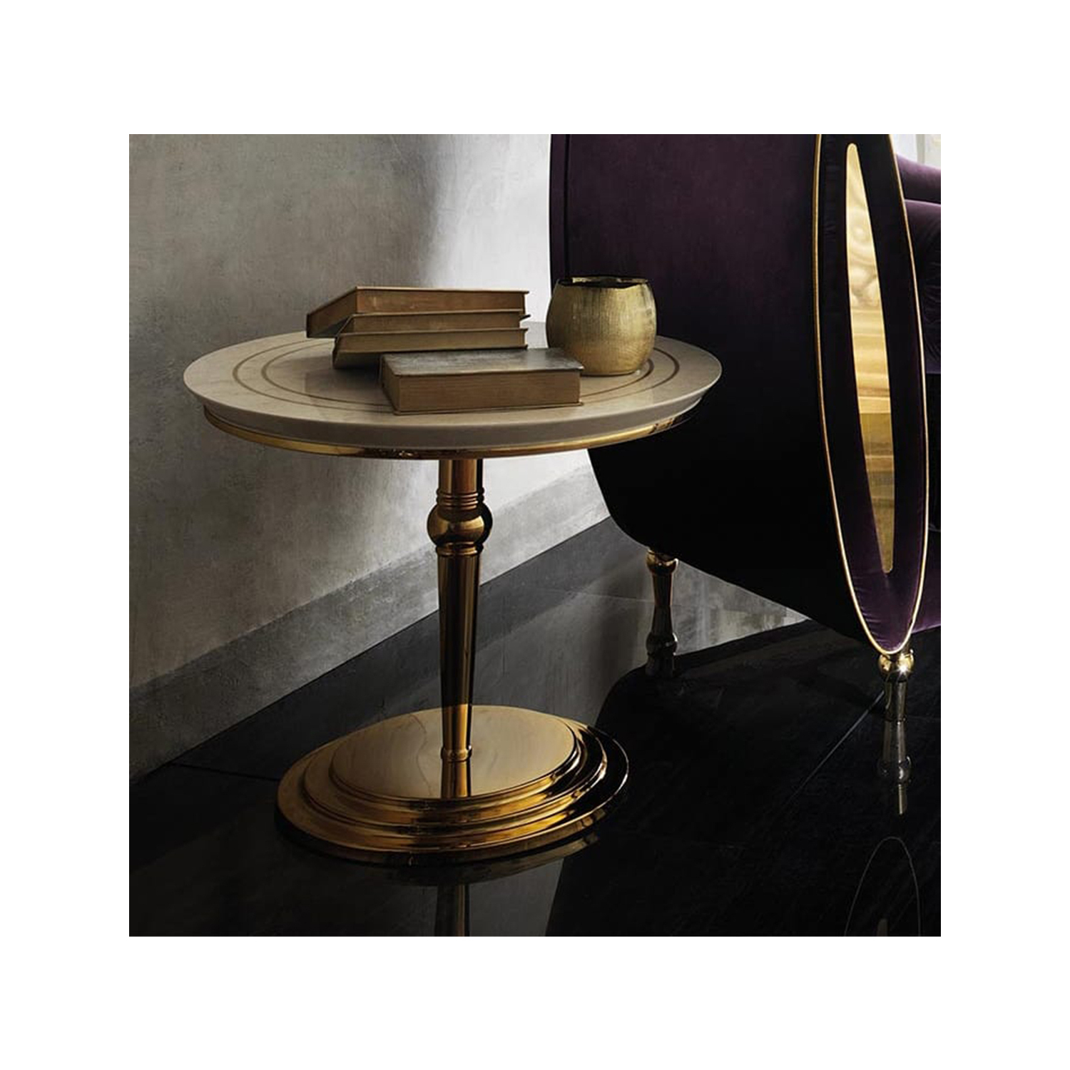 Homestock Coastal Cool LUX-809 Round End Table - Walmart.com