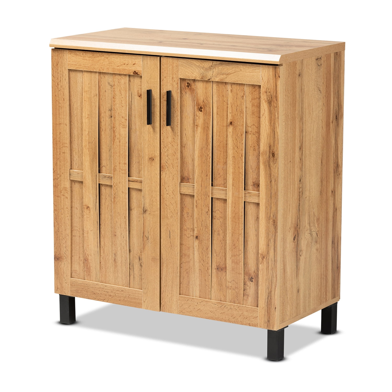 Kitchen Storage Cabinet - 2 Door Wood Cabinet with Shelves & Handles ...