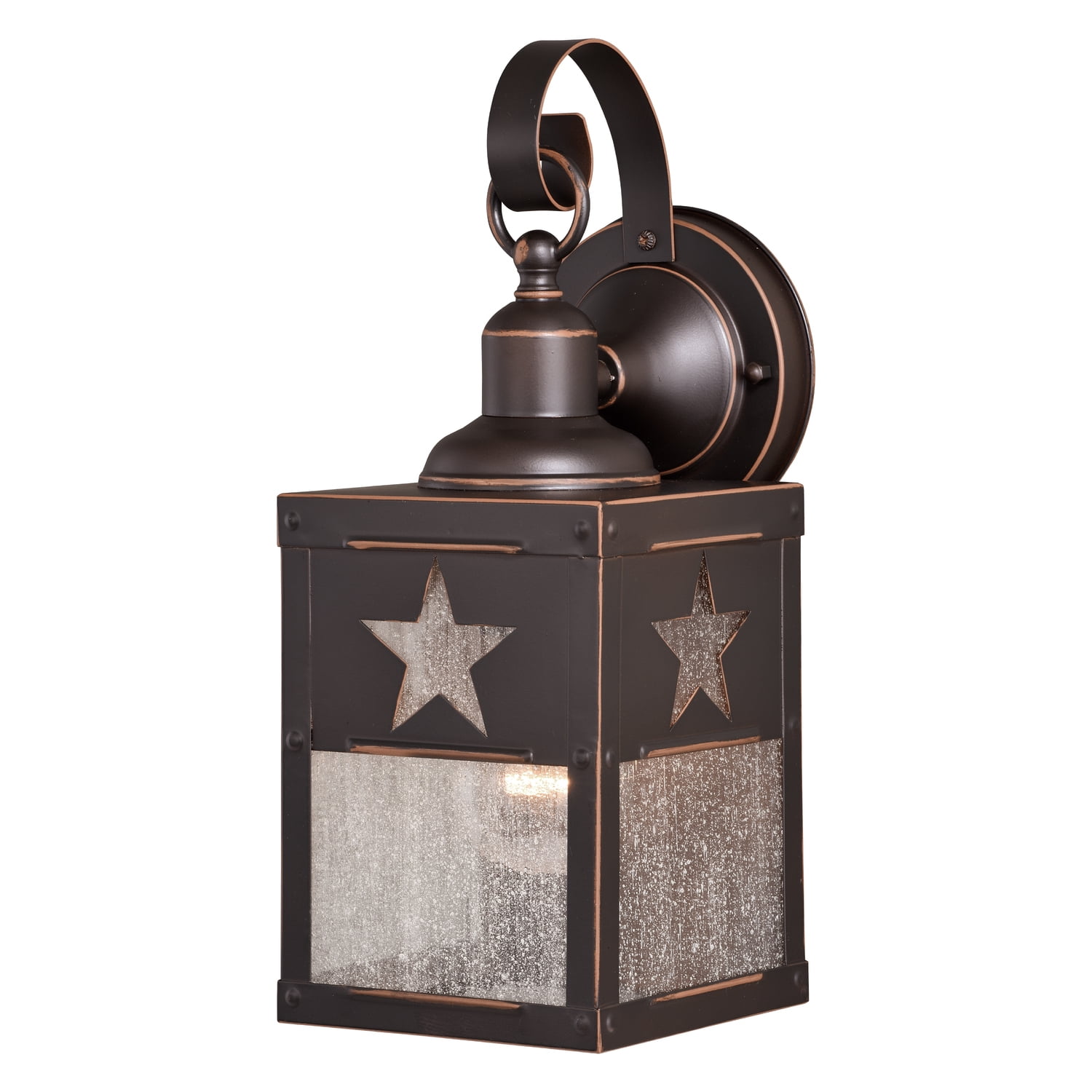 Homestock Country Cottage 1 Light Bronze Rustic Texas Star Outdoor Wall ...